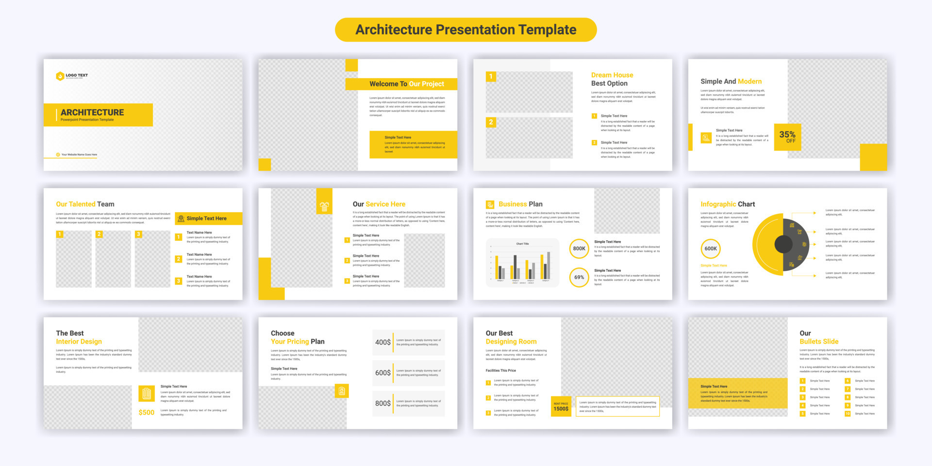 Modern Architecture PowerPoint presentation slides template design. Use ...