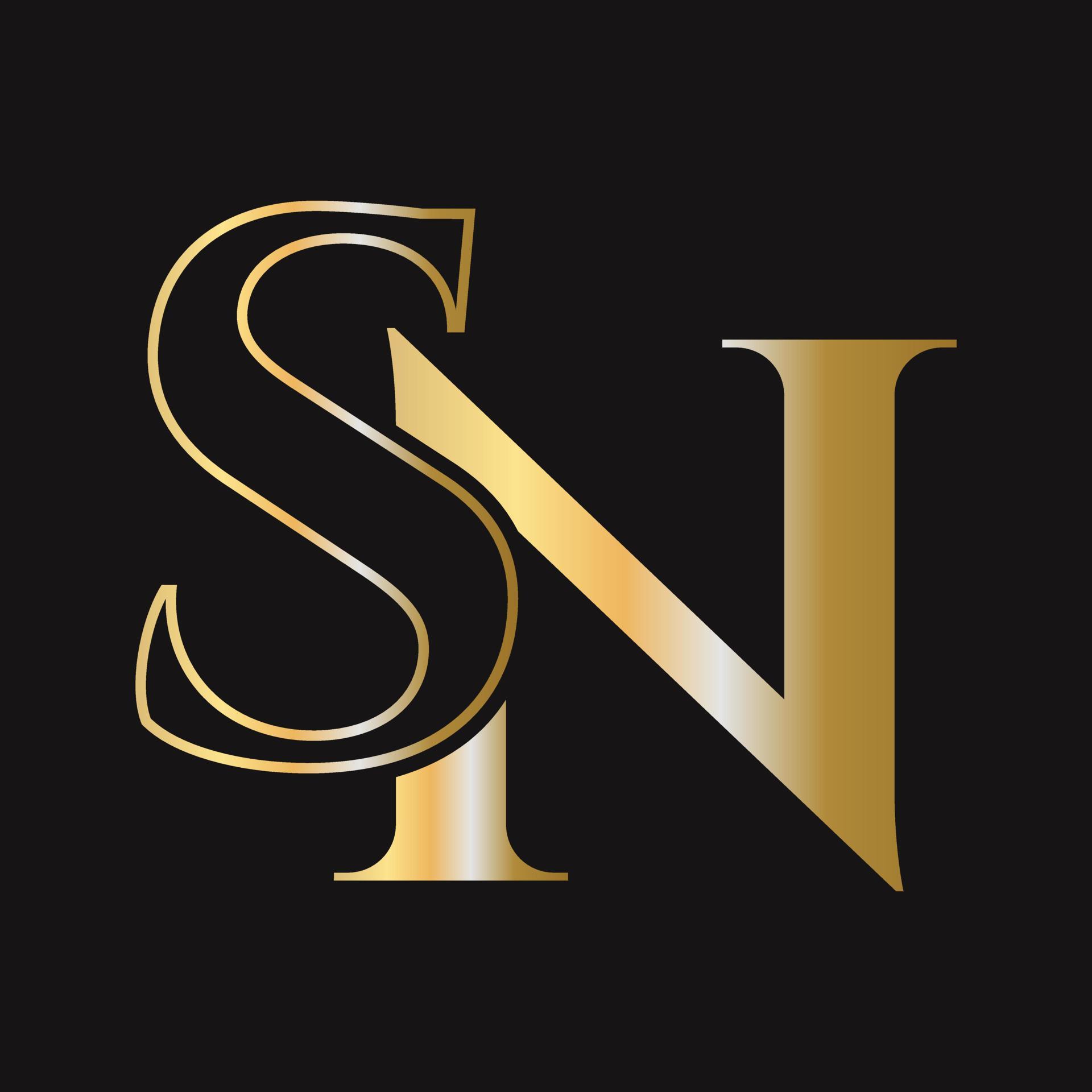Monogram SN Logo Design. NS Logotype 19482592 Vector Art at Vecteezy