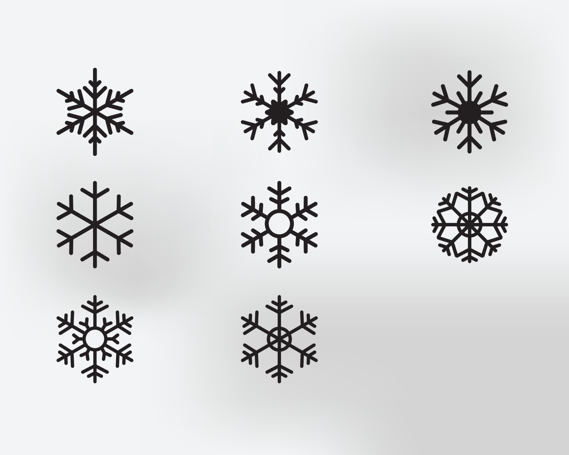 Set Of Various Types Of Snowflakes 19484219 Vector Art At Vecteezy Set Of Various Types Of Snowflakes 19484219 Vector Art At Vecteezy
