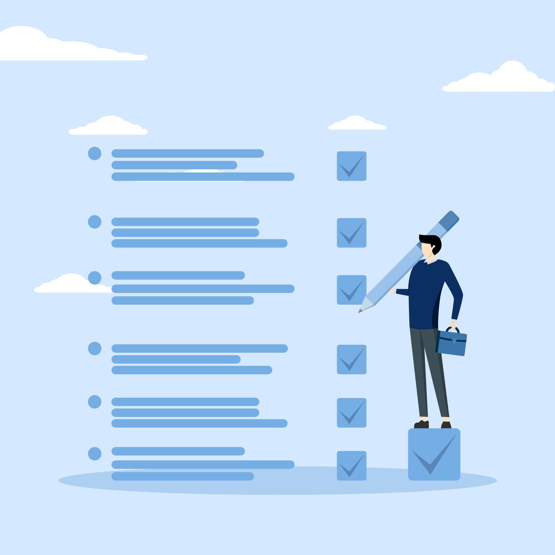 Concept of Getting things done, completing task or business achievement ...