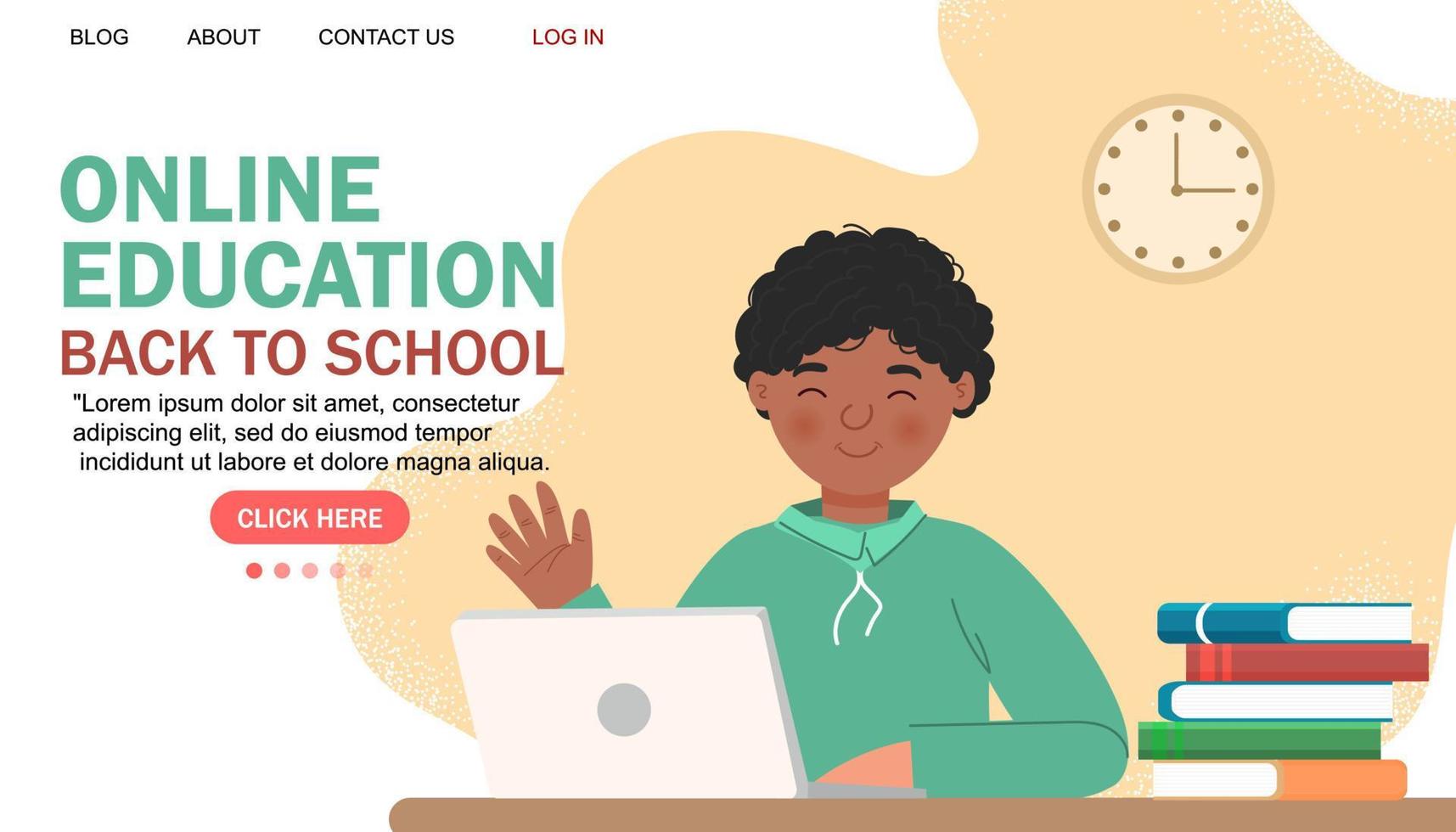 Online education modern flat design. Online school concept. Remote ... Online education modern flat design. Online school concept. Remote ...