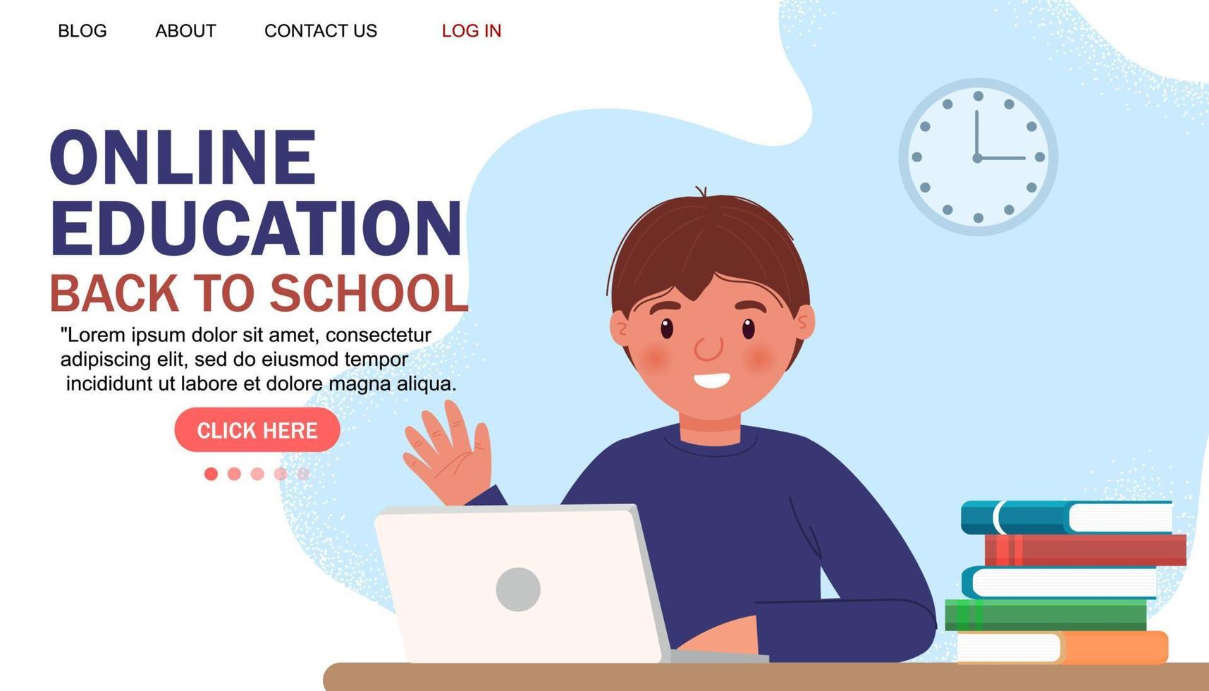 Online education modern flat design. Online school concept. Remote ... Online education modern flat design. Online school concept. Remote ...