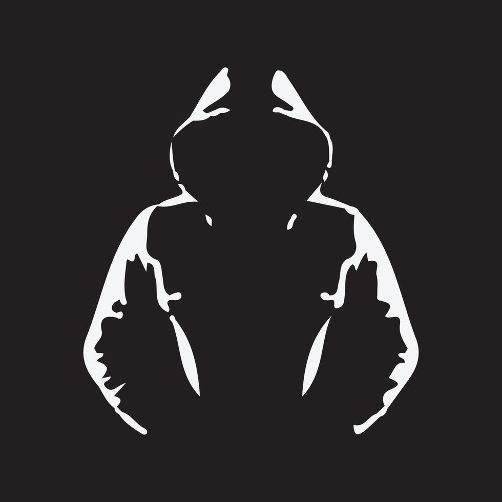Simple Creative Modern Man In Hoodie Logo Design Template Suitable For