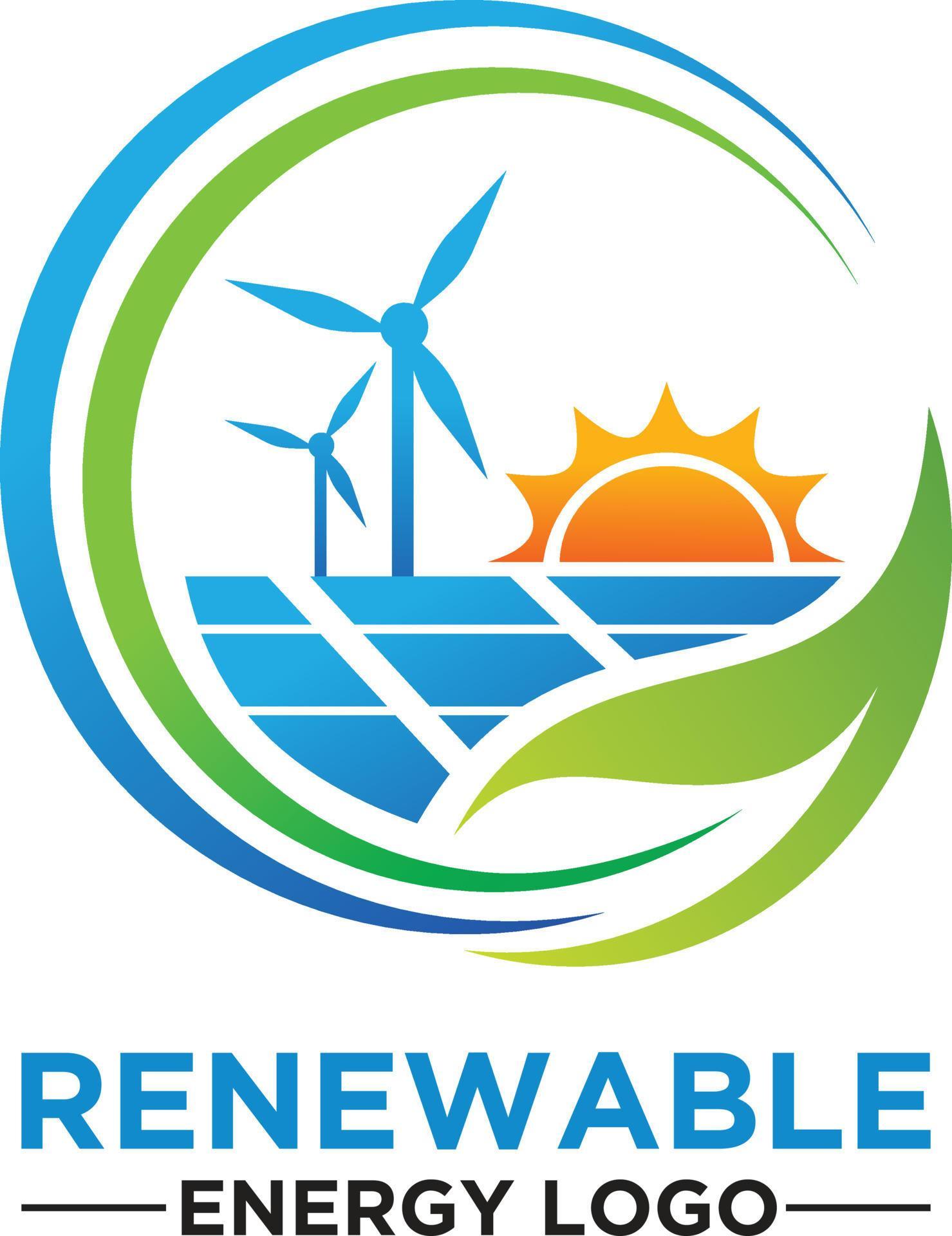 Renewable energy logo design vector 19496186 Vector Art at Vecteezy