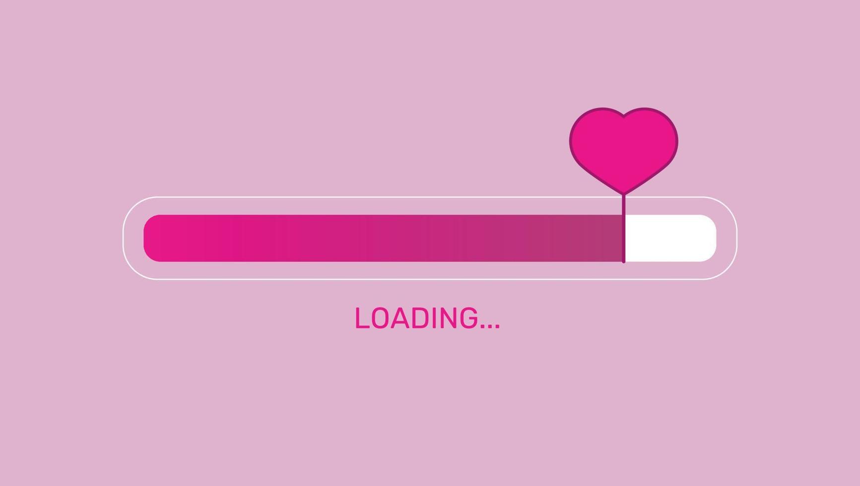 Loading progress bar with heart 19496758 Vector Art at Vecteezy