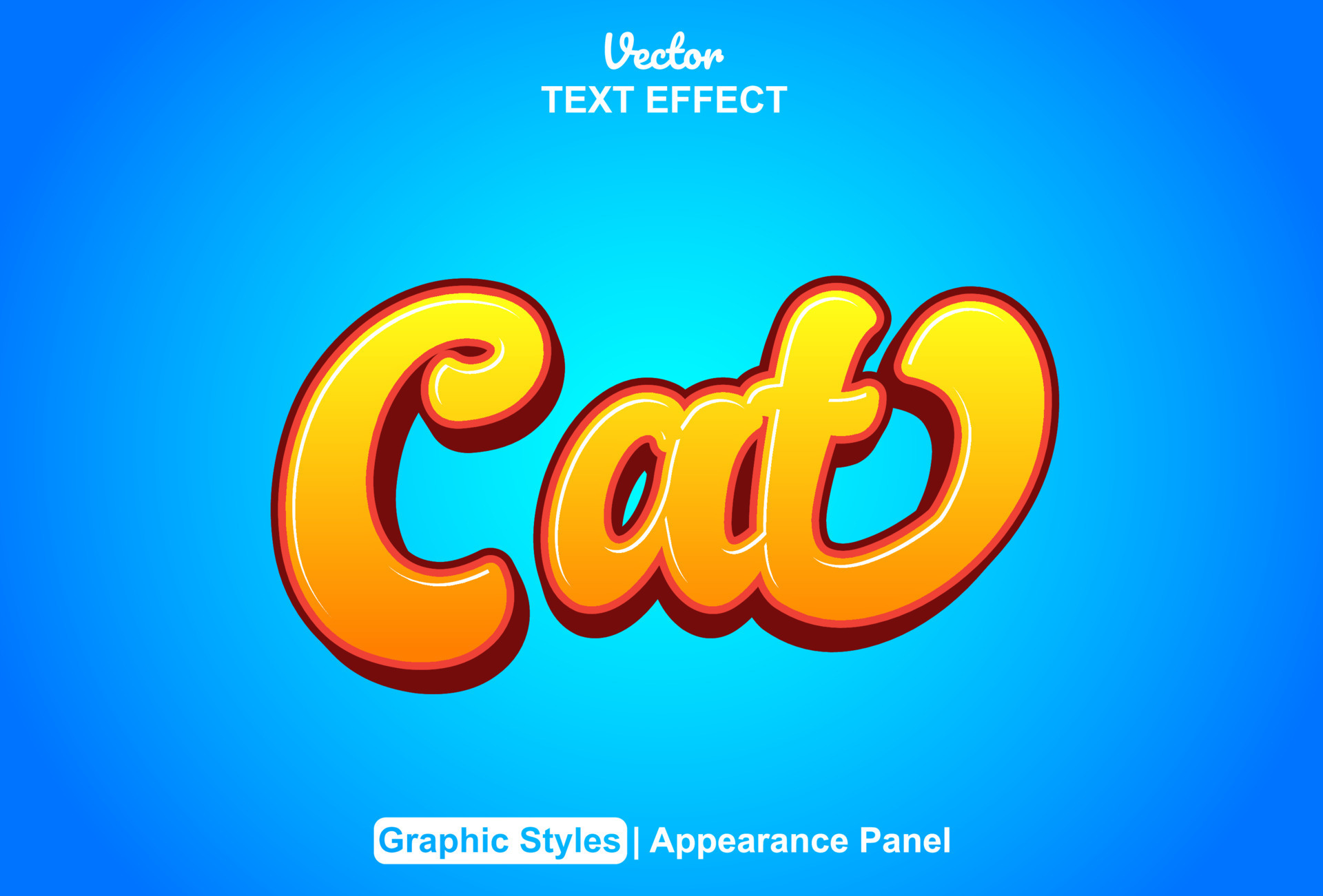 cat text effect with graphic style and editable. 19501048 Vector Art at Vecteezy