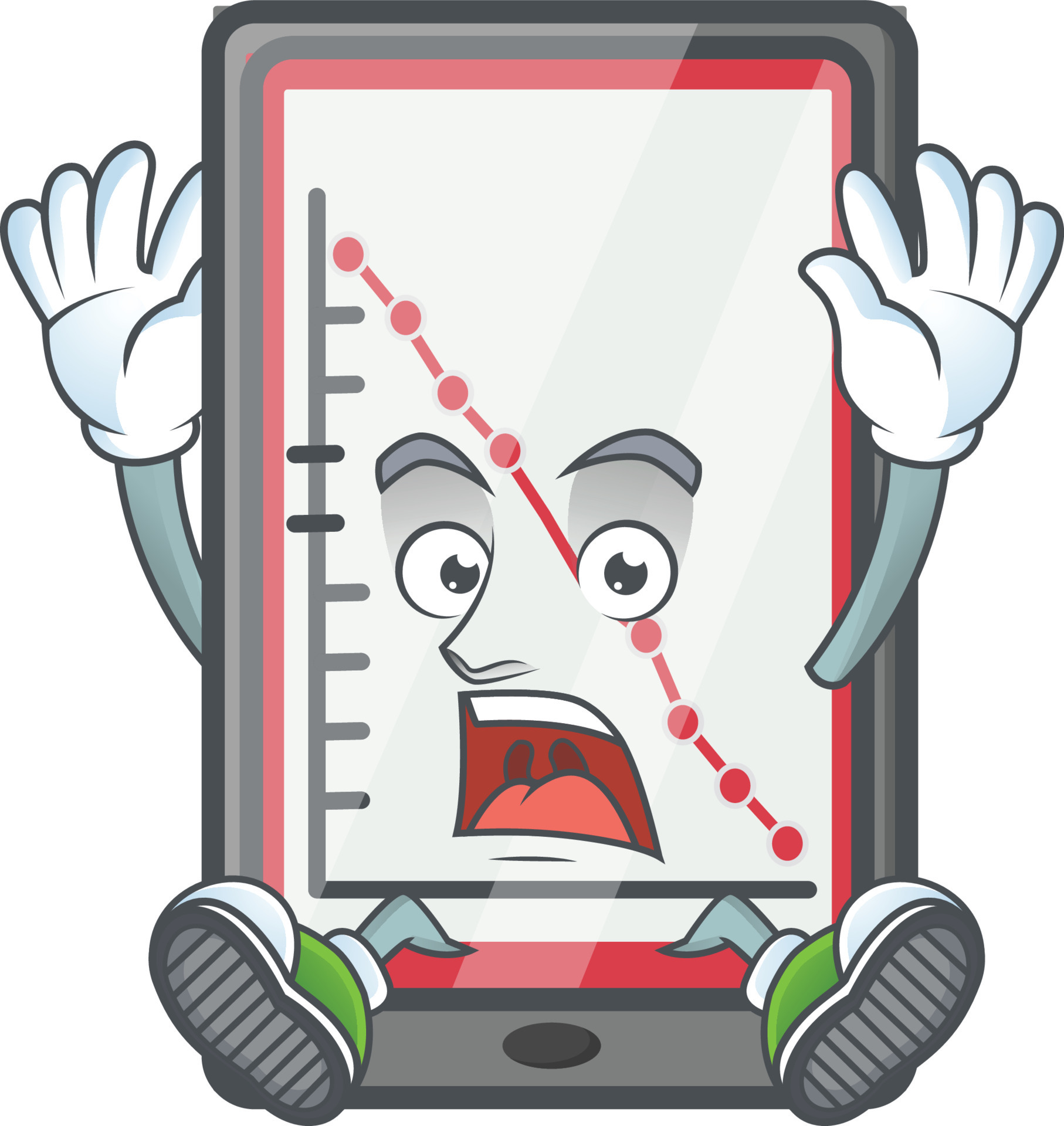 Down Chart Vertical Tablet Vector 19501430 Vector Art at Vecteezy