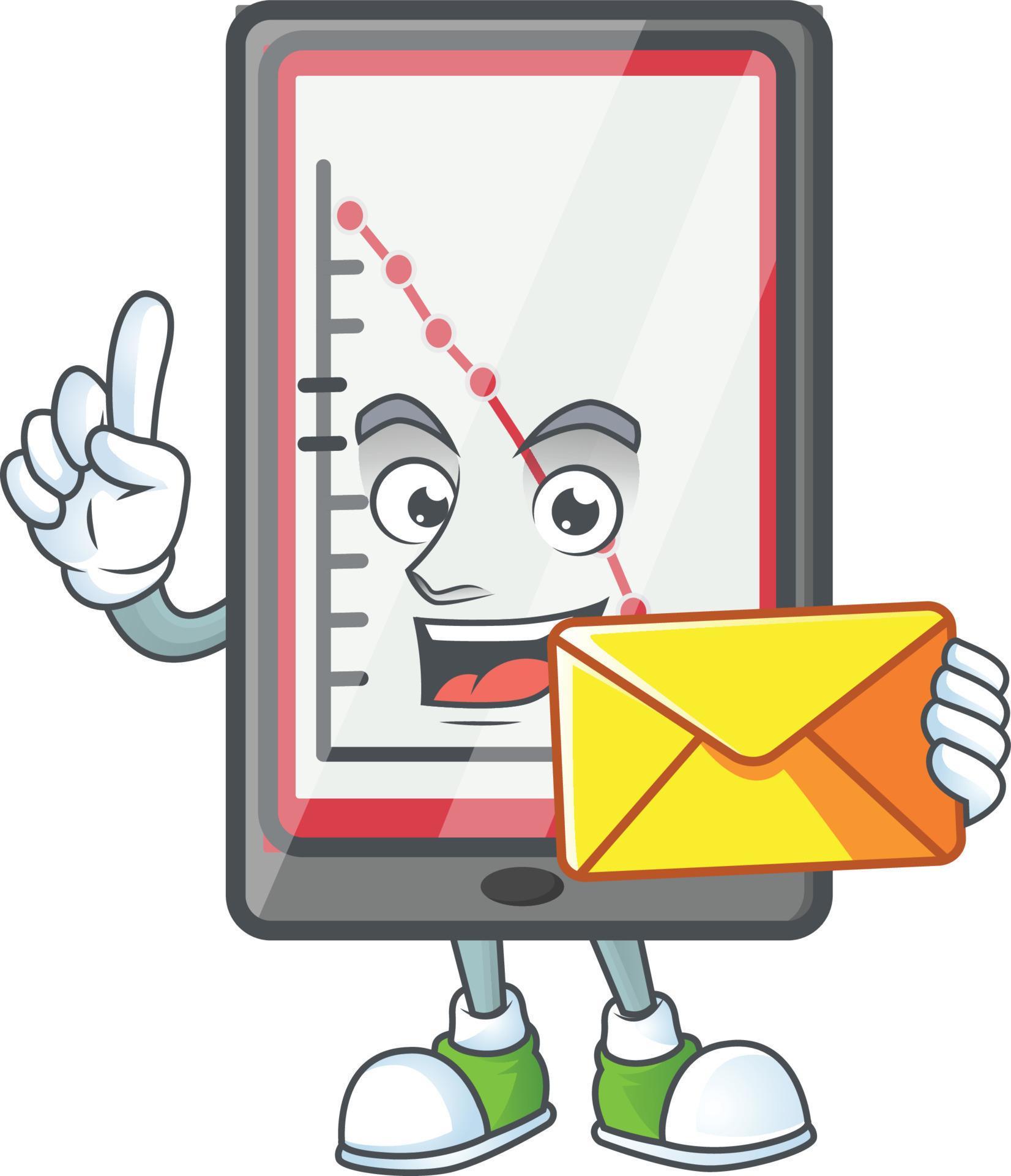 Down Chart Vertical Tablet Vector 19501481 Vector Art at Vecteezy