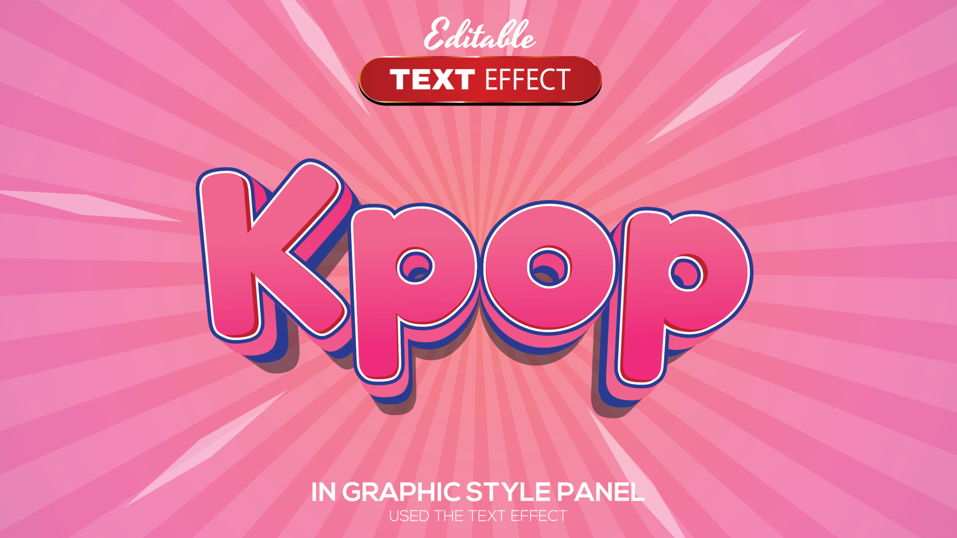 3D editable text effect nice theme 19502037 Vector Art at Vecteezy