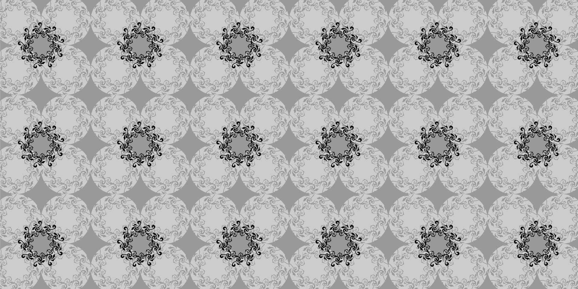 Black and gray pattern, shape ornament, circle concept, flat design ...