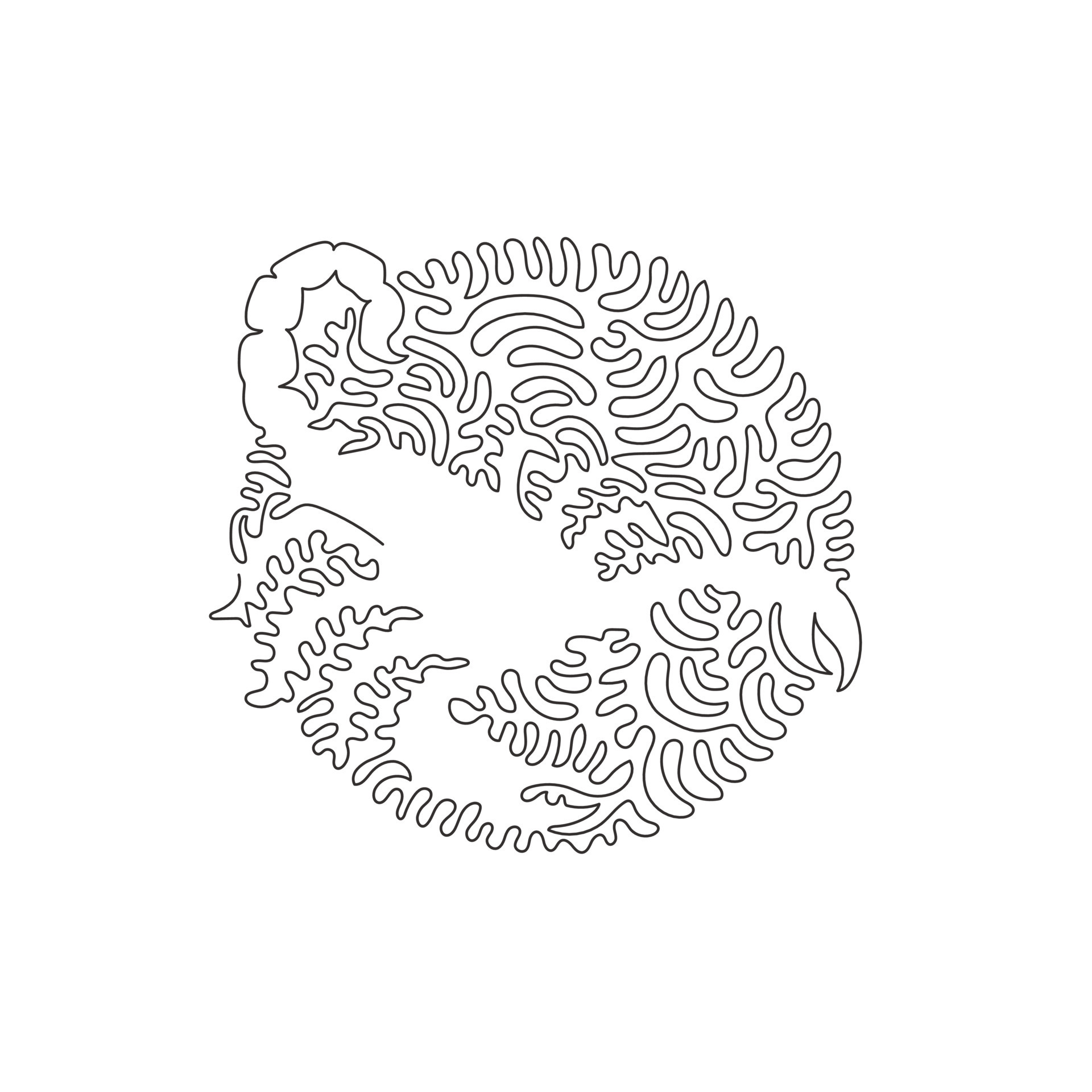 Continuous Curve One Line Drawing Of Creepy Scorpion Curve Abstract Art Single Line Editable