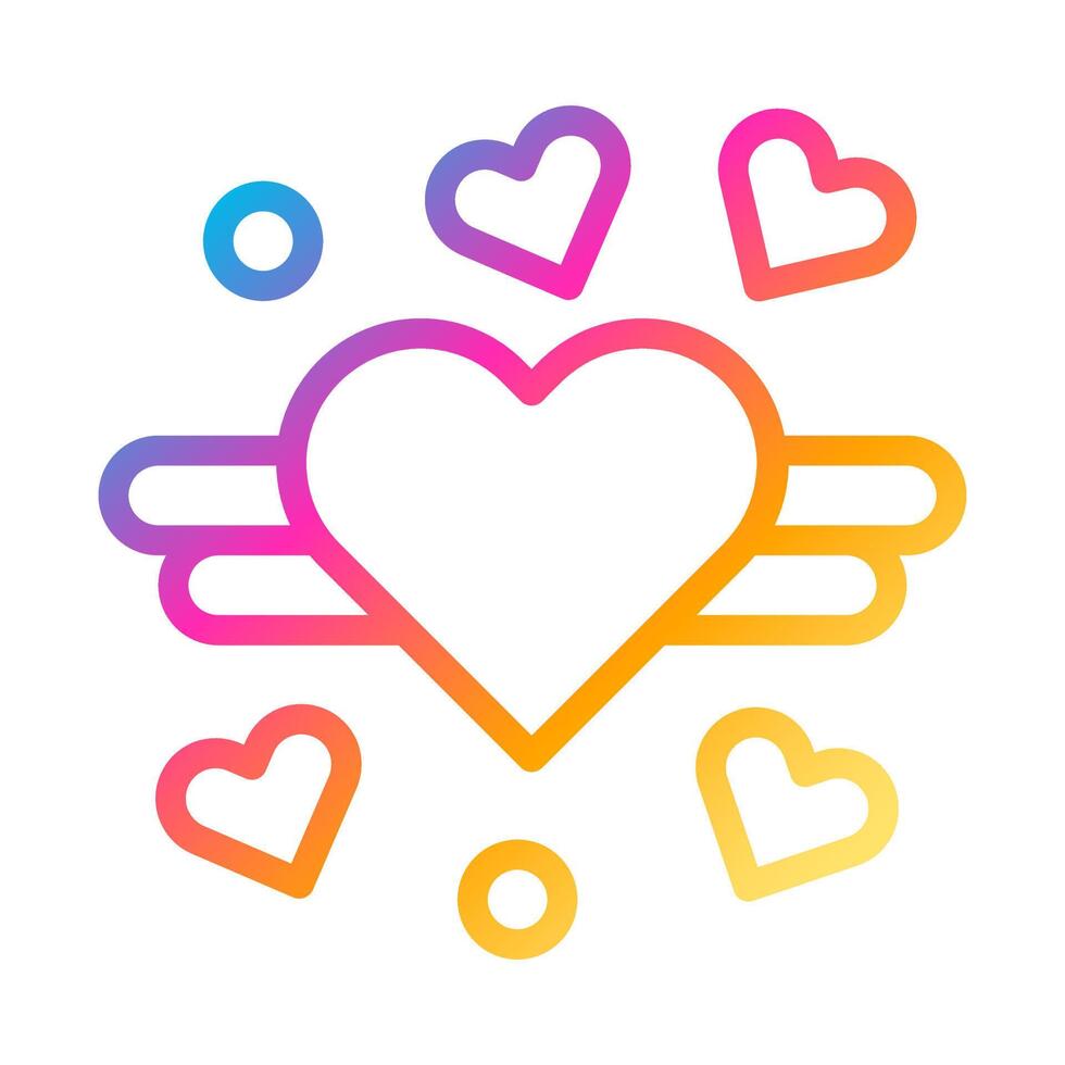 Decoration Icon Gradient Style Valentine Illustration Vector Element