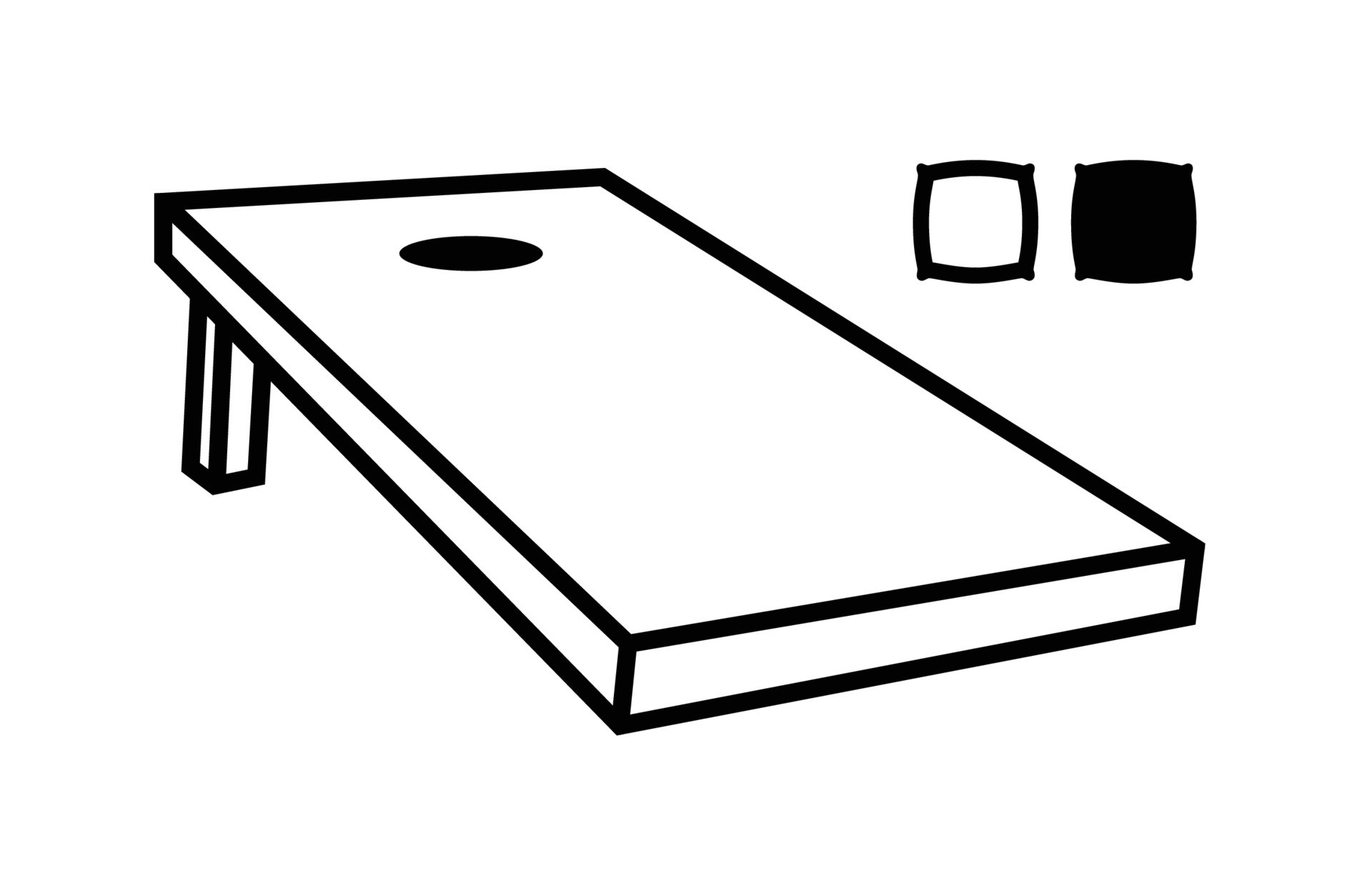 Corn Hole Game With Board And Bag 19507644 Vector Art At Vecteezy