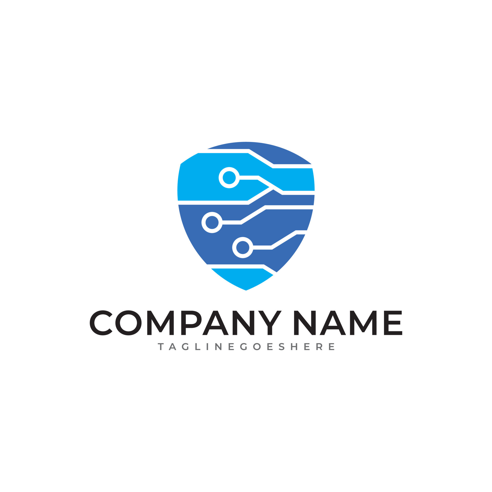 Technology Security Shield Logo Vector 19510860 Vector Art At Vecteezy