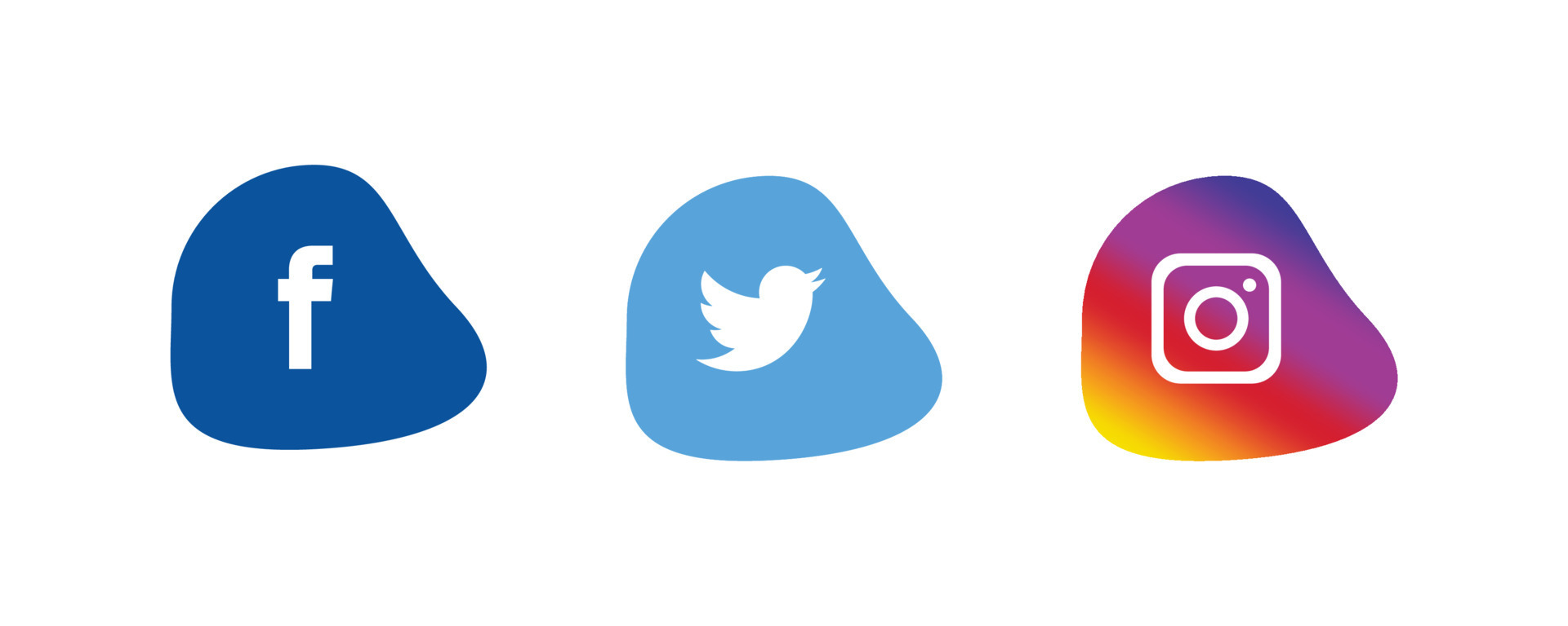 Facebook Twitter Instagram Icons Vertical