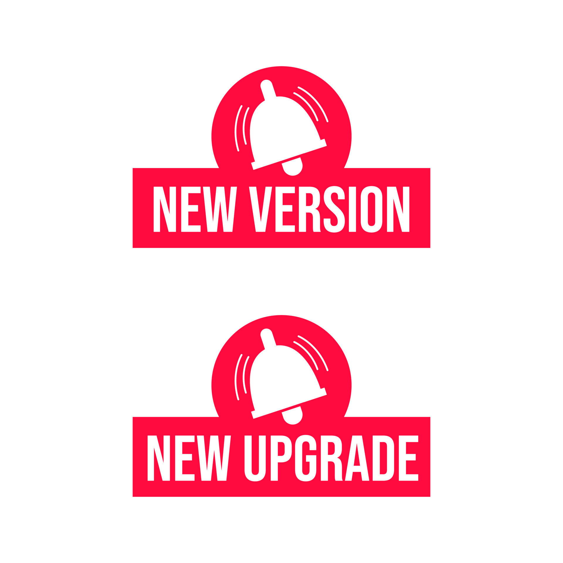 New version upgrade updates icon label badge sign design vector ... New version upgrade updates icon label badge sign design vector ...
