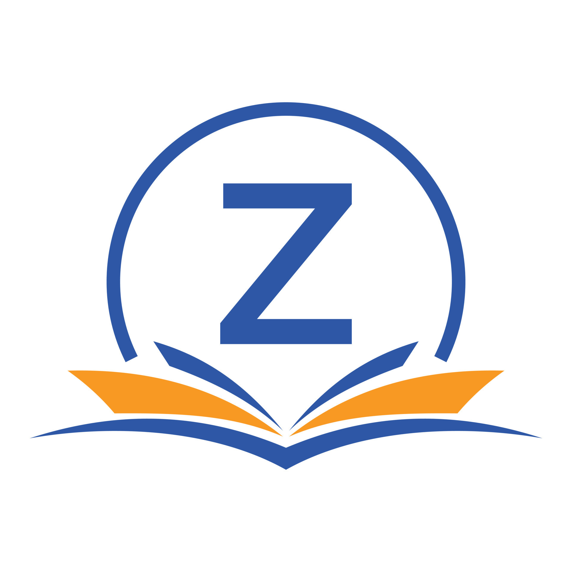 Letter Z Education Logo Book Concept. Training Career Sign, University, Academy Graduation Logo ...