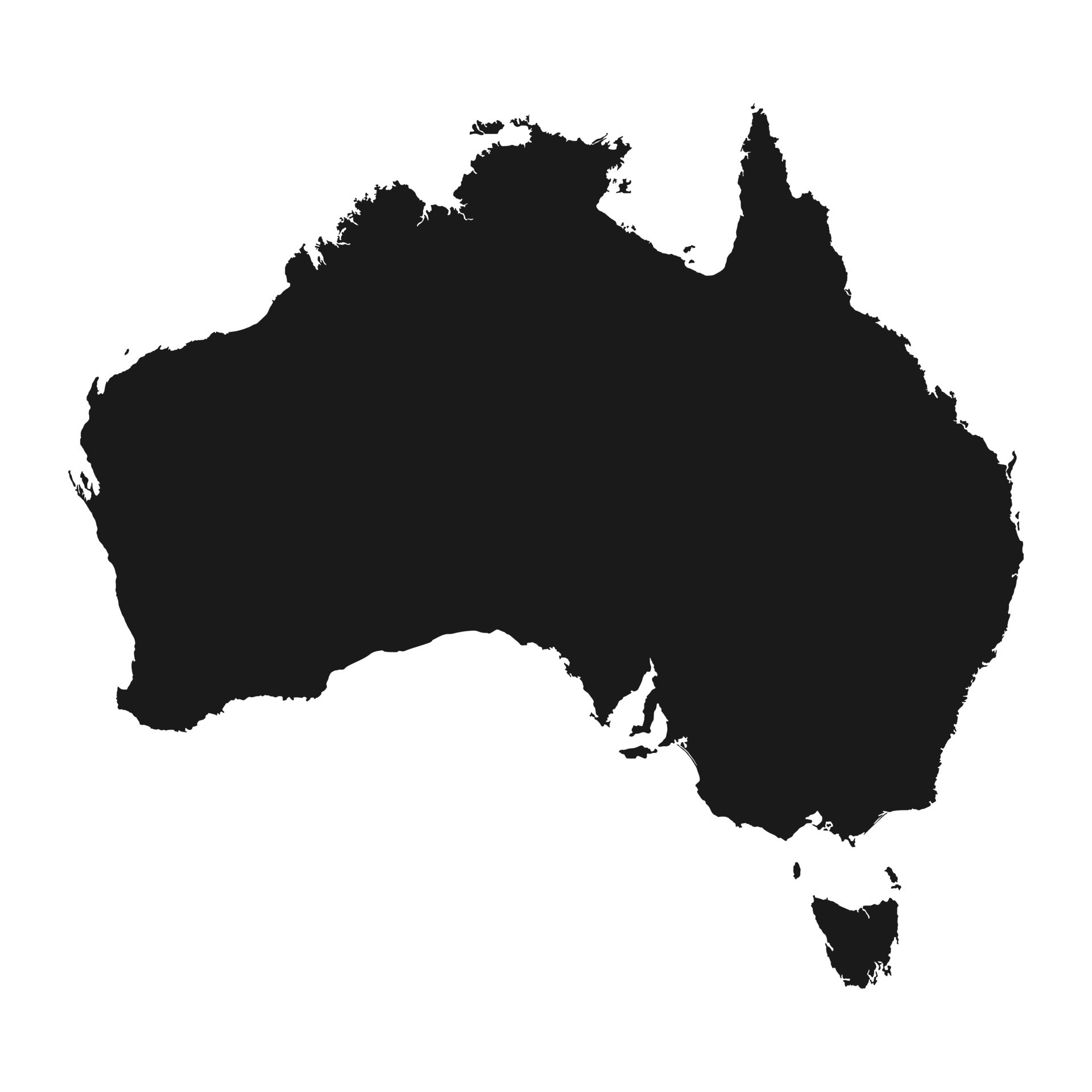 Highly detailed Australia map with borders isolated on background ... Highly detailed Australia map with borders isolated on background ...
