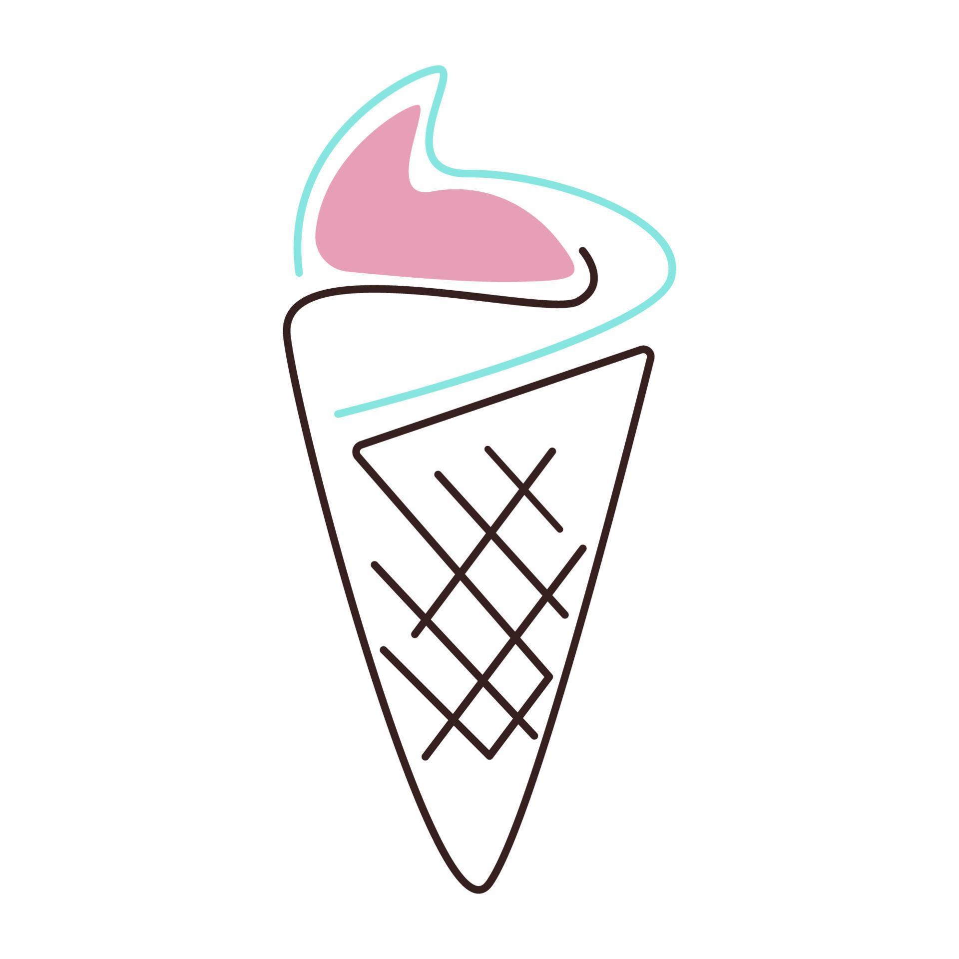 Ice Cream Icon Logo Design 19514828 Vector Art At Vecteezy