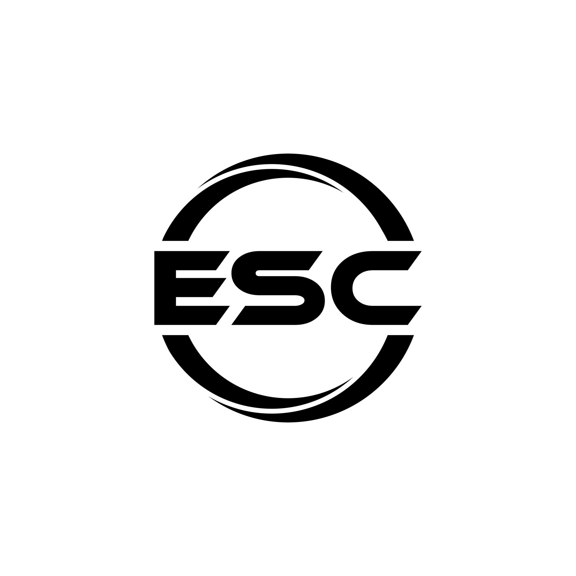 ESC letter logo design in illustration. Vector logo, calligraphy designs for logo, Poster ...