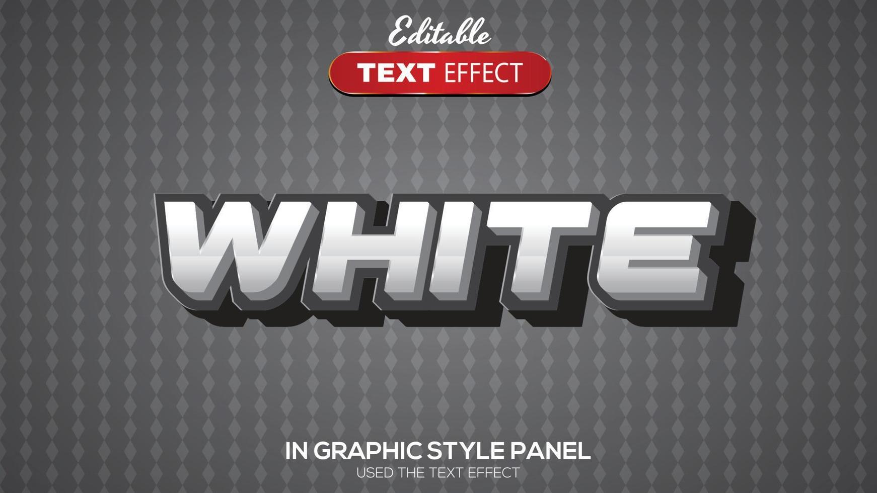 3D editable text effect white theme 19515944 Vector Art at Vecteezy