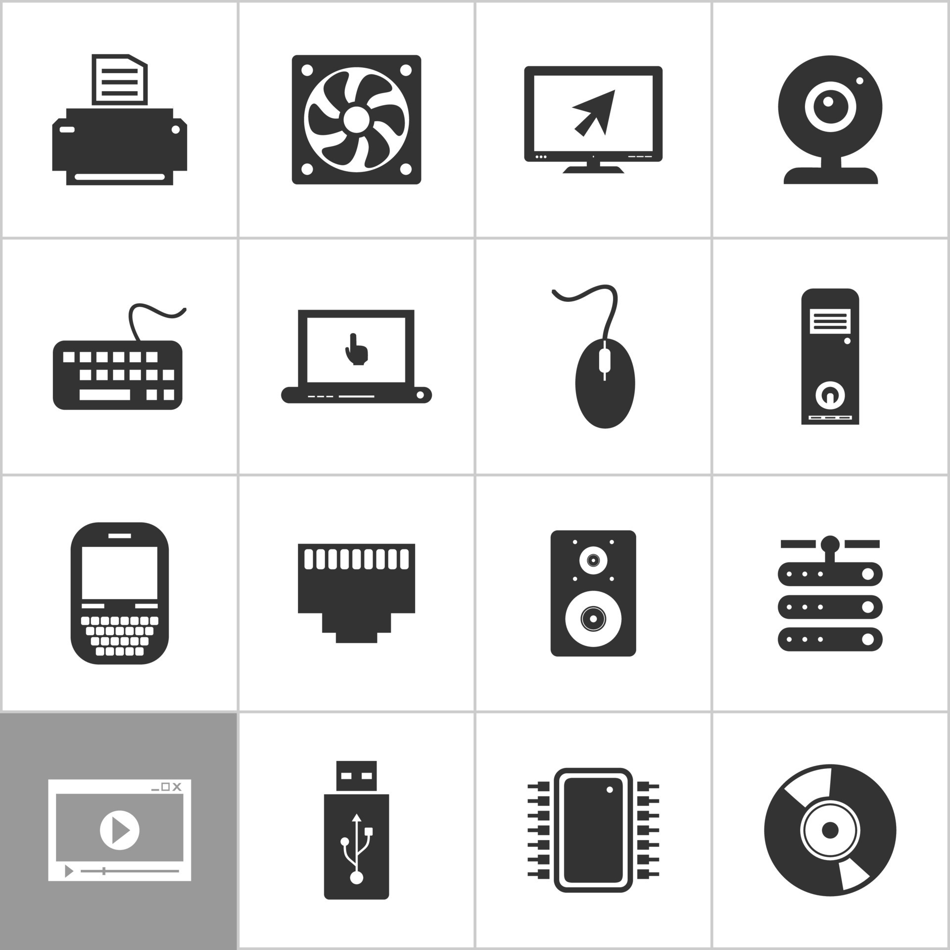 Set of icons the computer for design. A vector illustration 19518107 ...