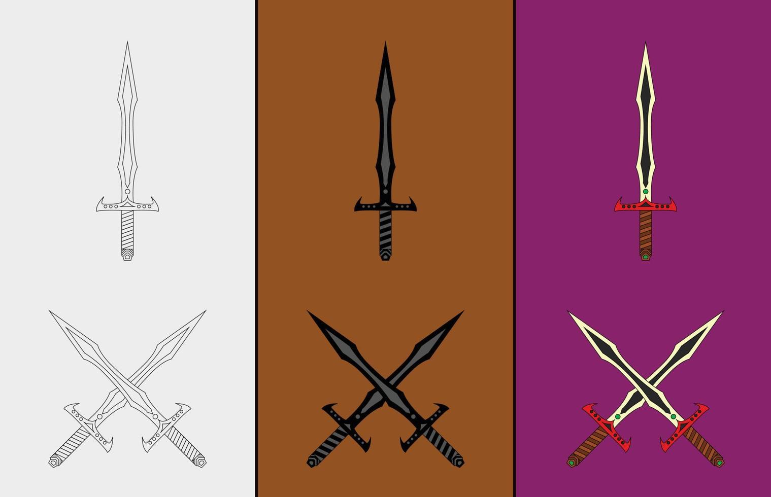 Sword Frame Vector Art Icons And Graphics For Free Download