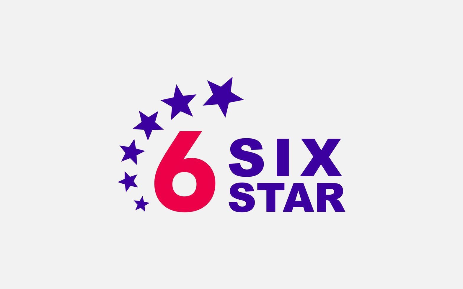 six star with number logo design concept, usable for anniversary logo, company etc 19520905 ...