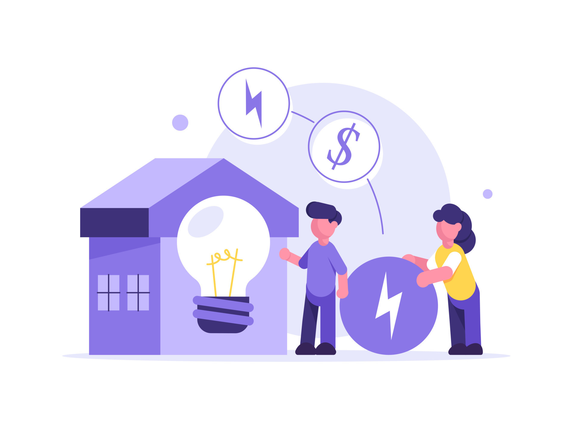 Sustainability illustration set,unplug appliances and use energy saving ... Sustainability illustration set,unplug appliances and use energy saving ...