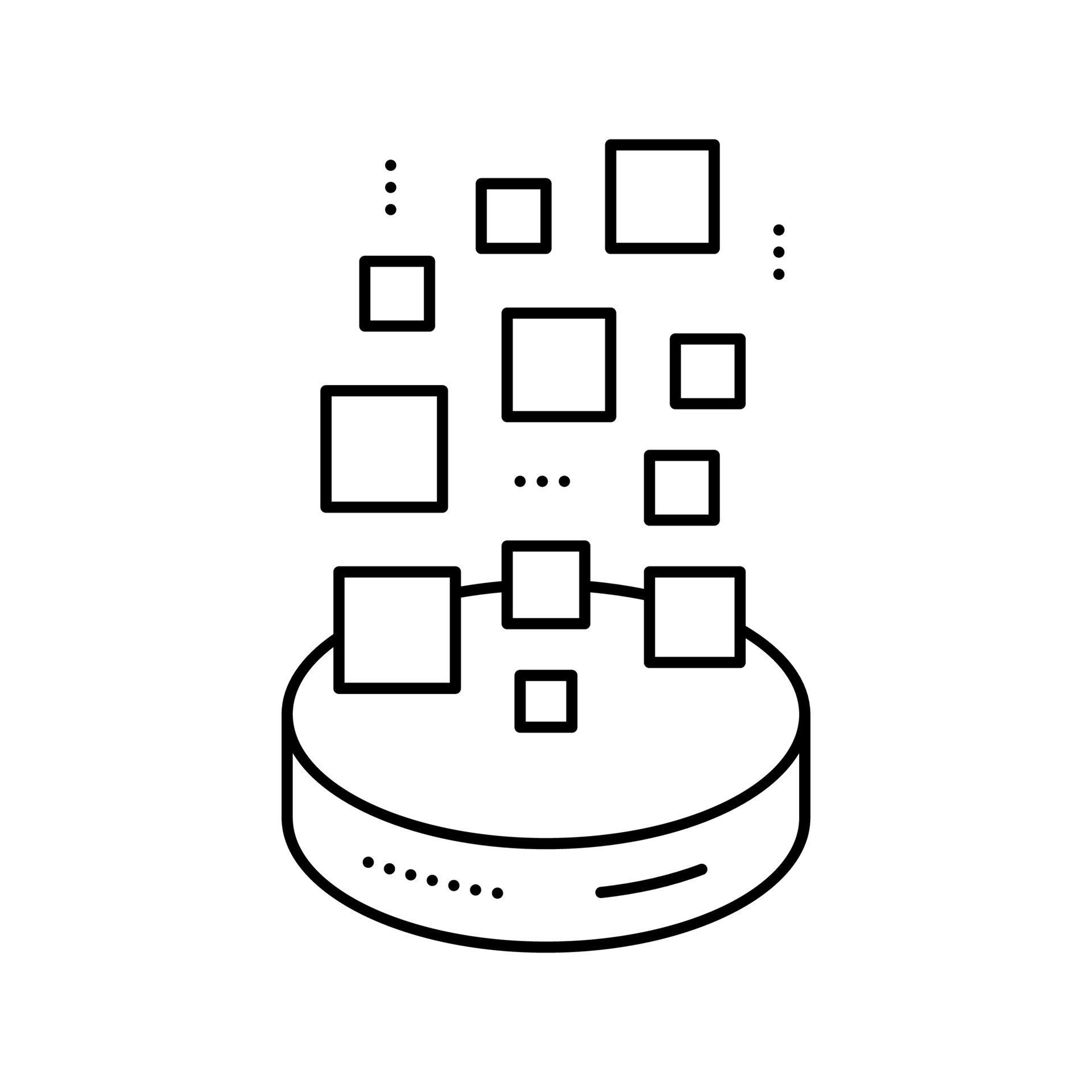 Storaging Digital Processing Line Icon Vector Illustration 19523416