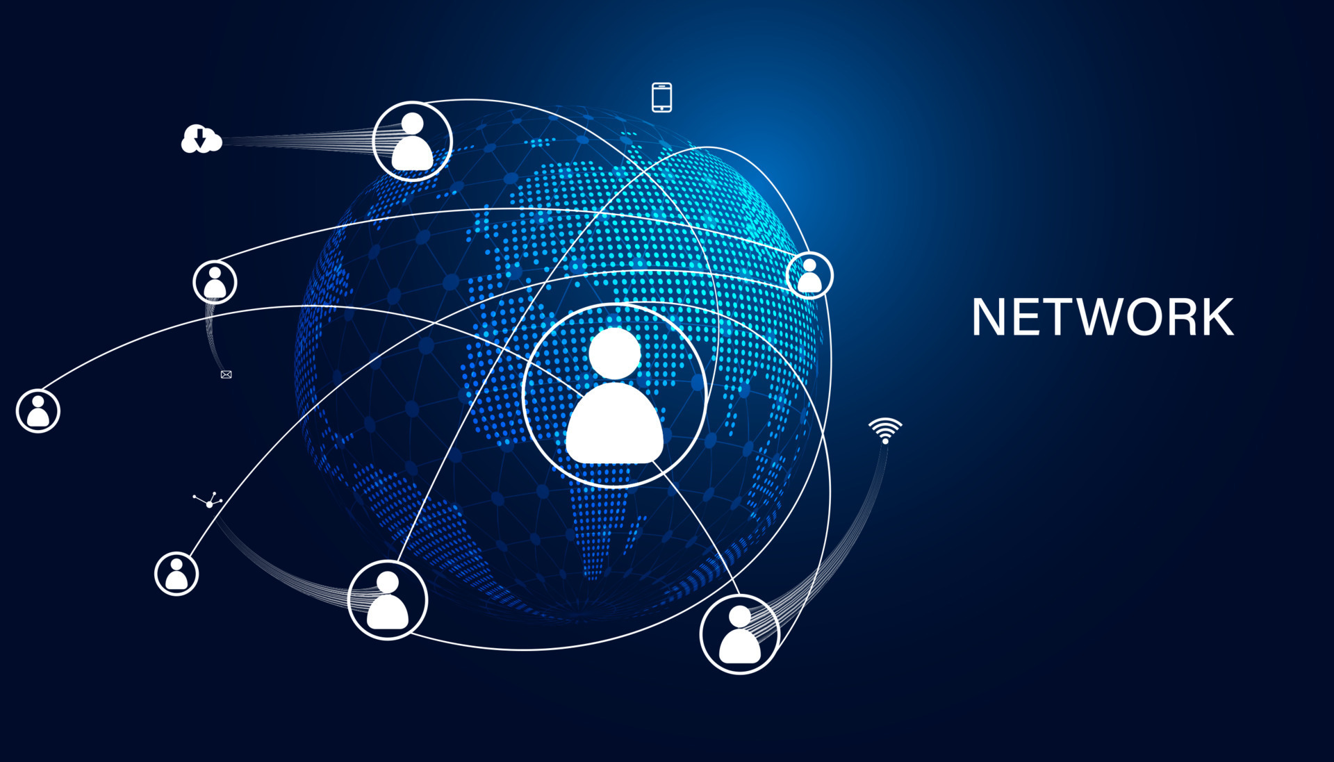 Abstract Network High Speed Connection Digital Hi Tech Web 30