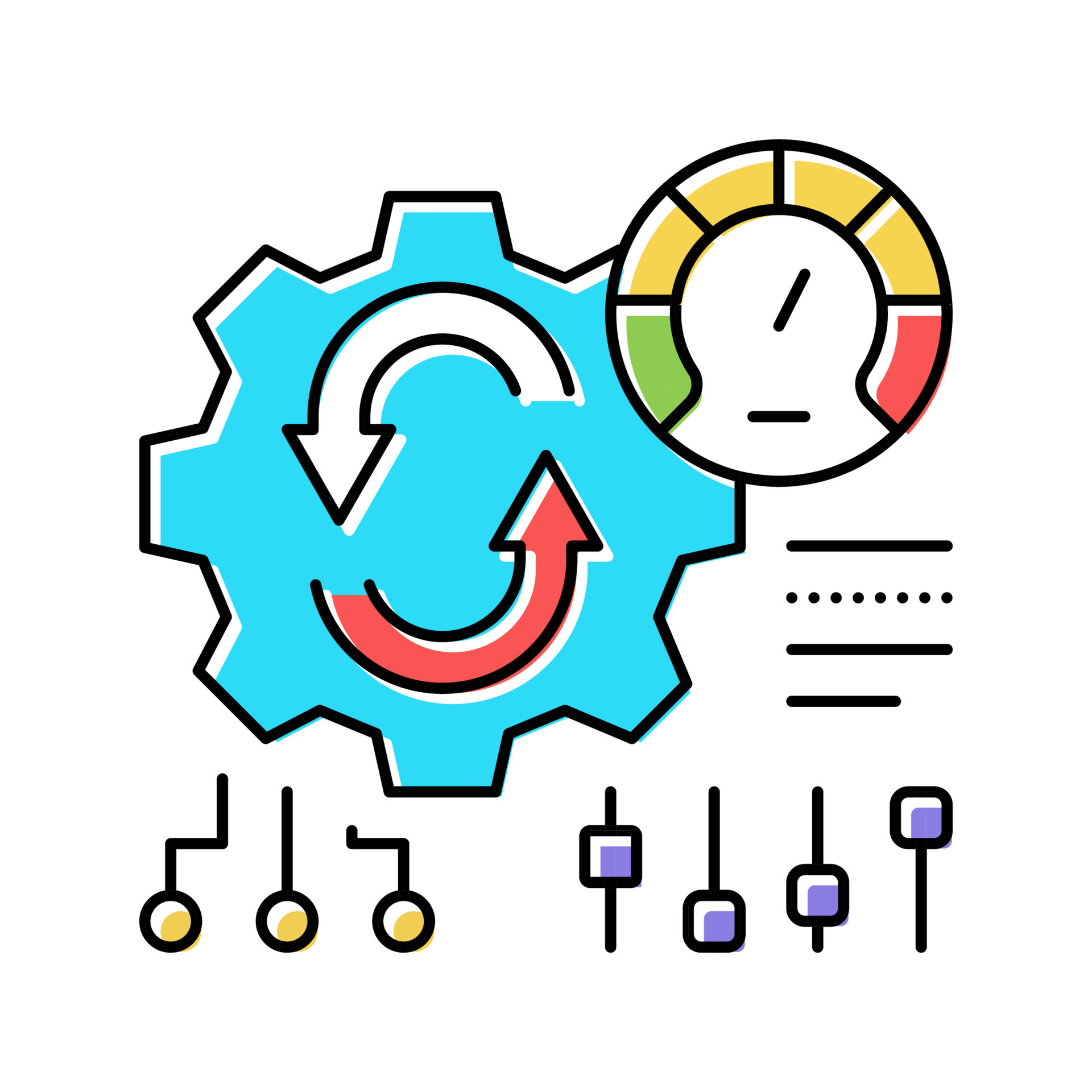working process optimize color icon vector illustration 19525422 Vector ... working process optimize color icon vector illustration 19525422 Vector ...