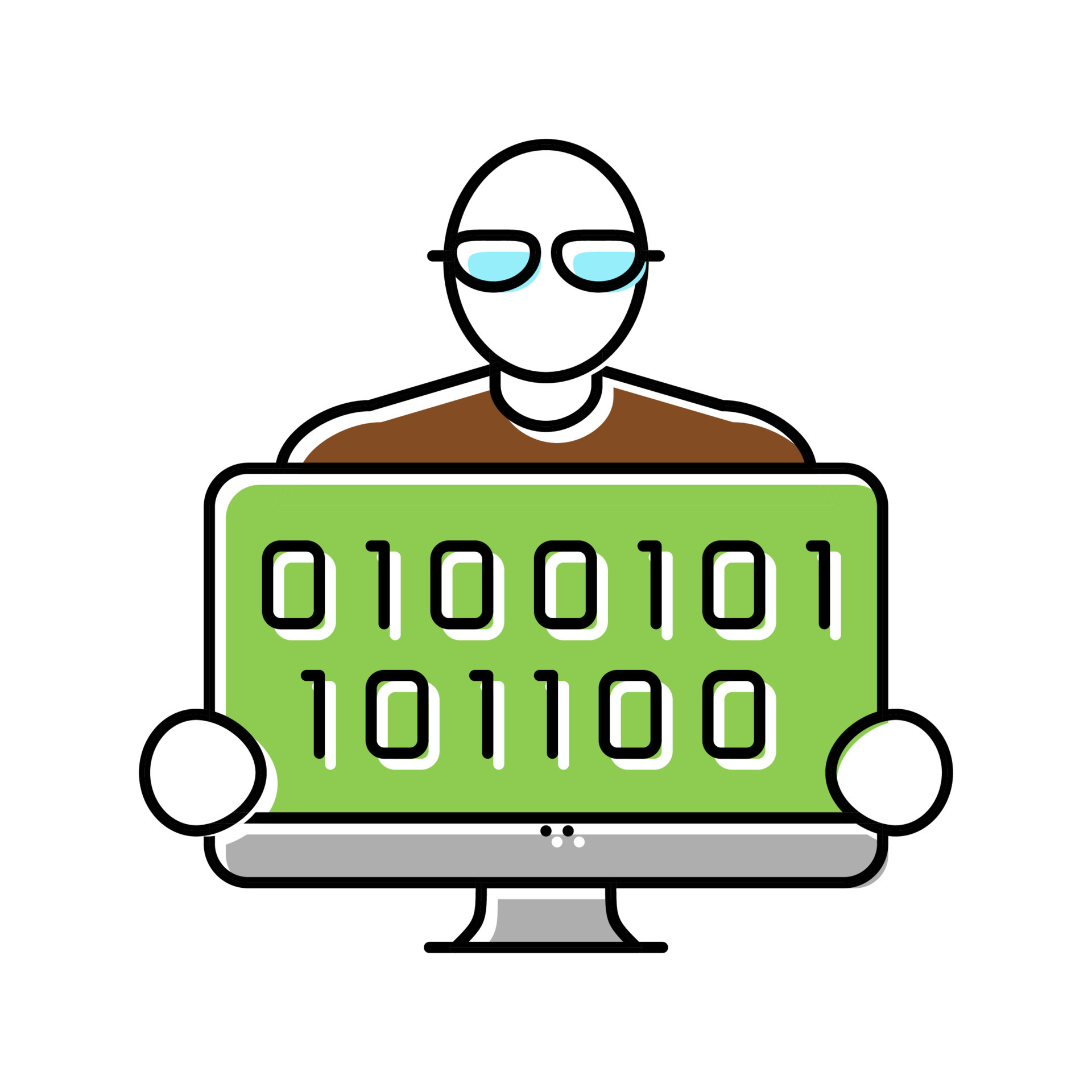 Coder Programmer Business Color Icon Vector Illustration 19525461