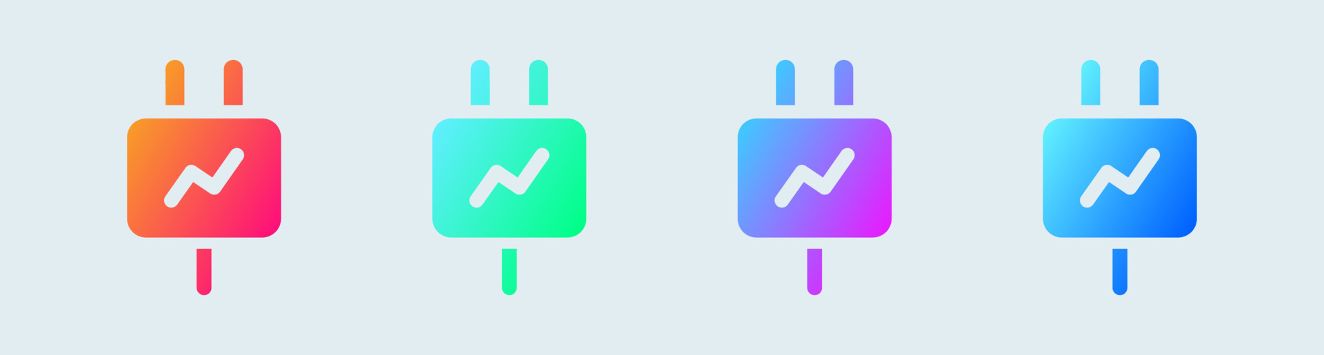 Connect Solid Icon In Gradient Colors Connection Signs Vector