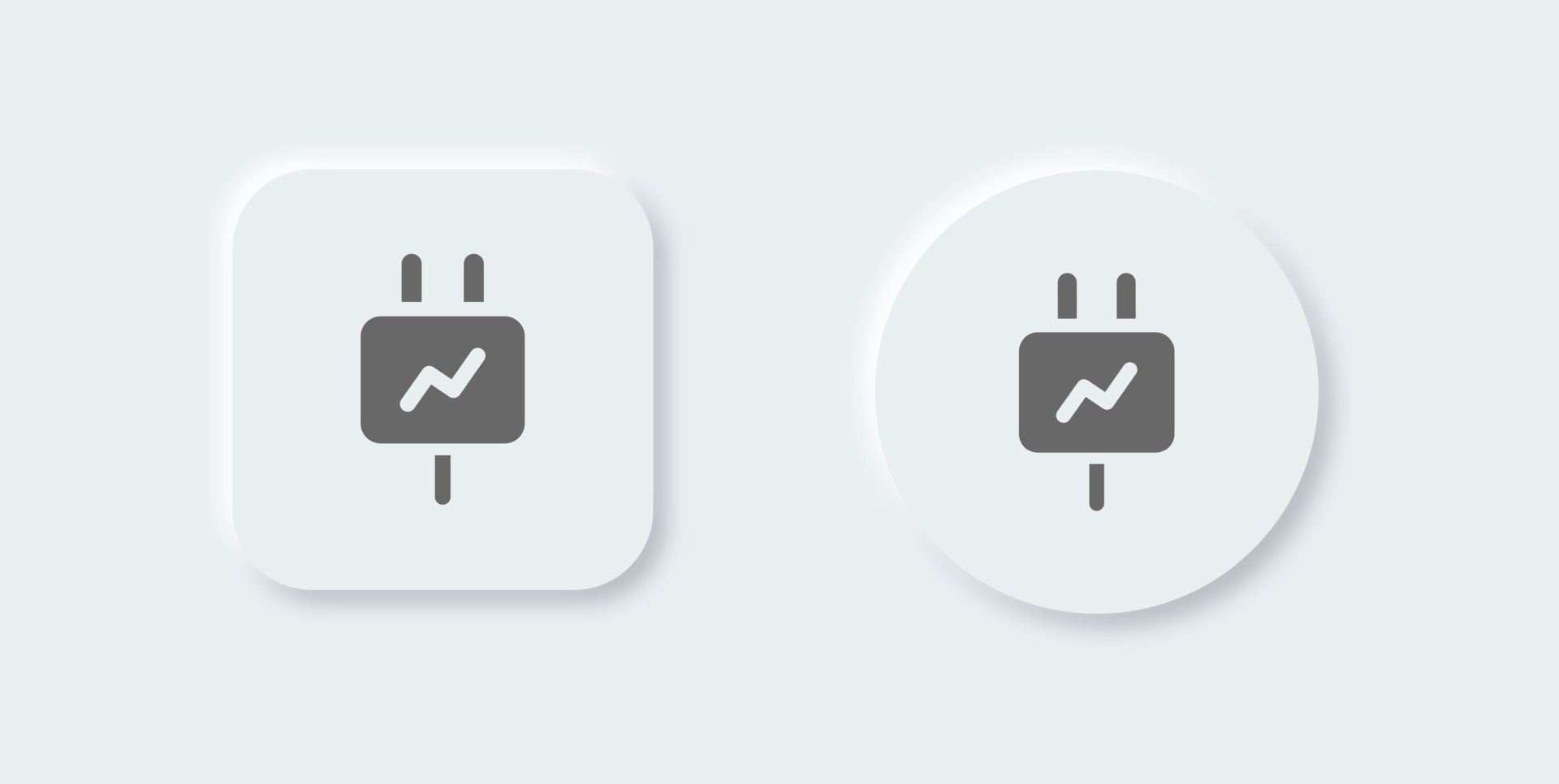 Connect Solid Icon In Neomorphic Design Style Connection Signs Vector