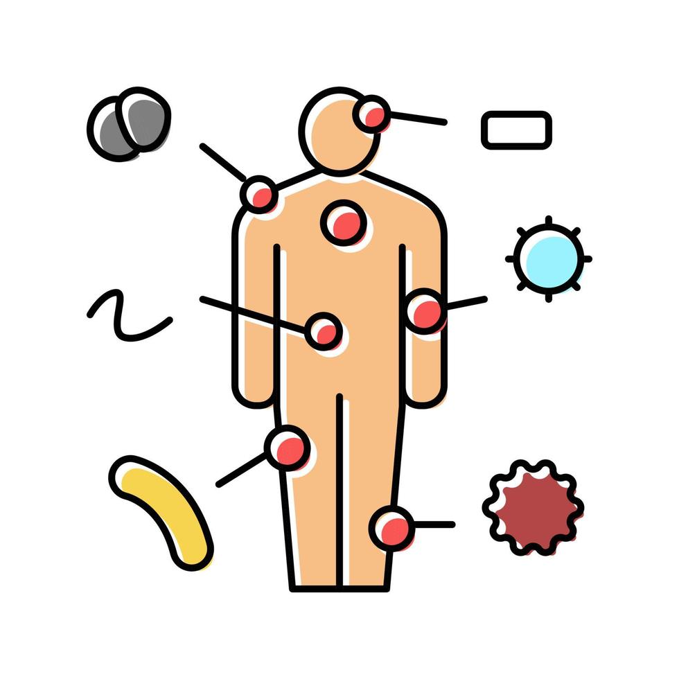 Autoimmune Disease Color Icon Vector Illustration 19525957 Vector Art