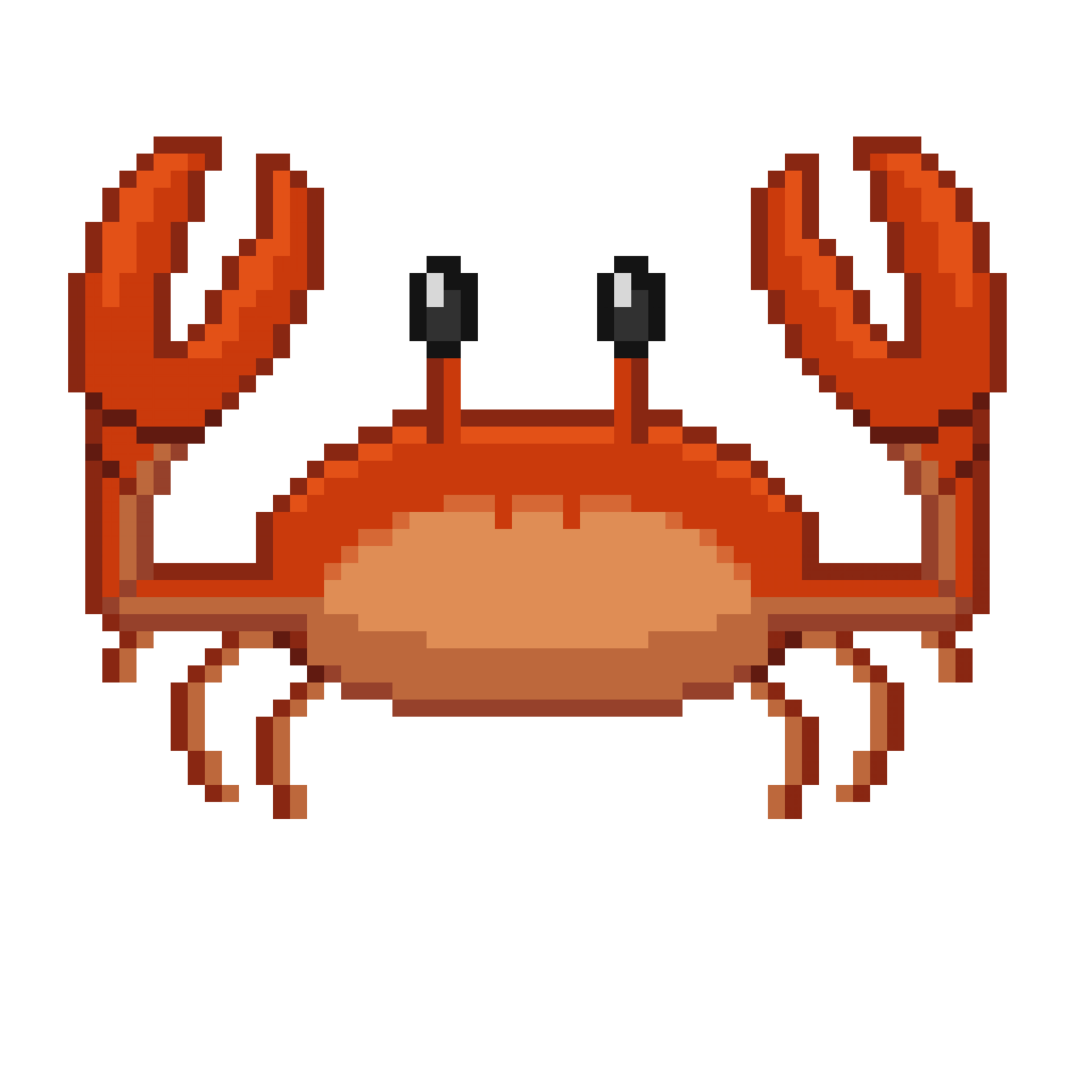 An 8 Bit Retro Styled Pixel Art Illustration Of A Red Pinching Crab 19527042 Png