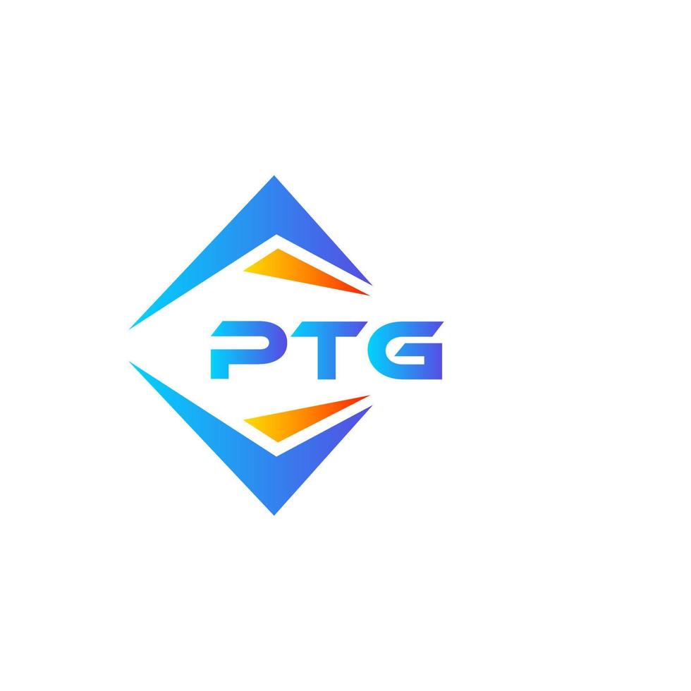 diseño de logotipo de tecnología abstracta ptg sobre fondo blanco. concepto de logotipo de letra ...