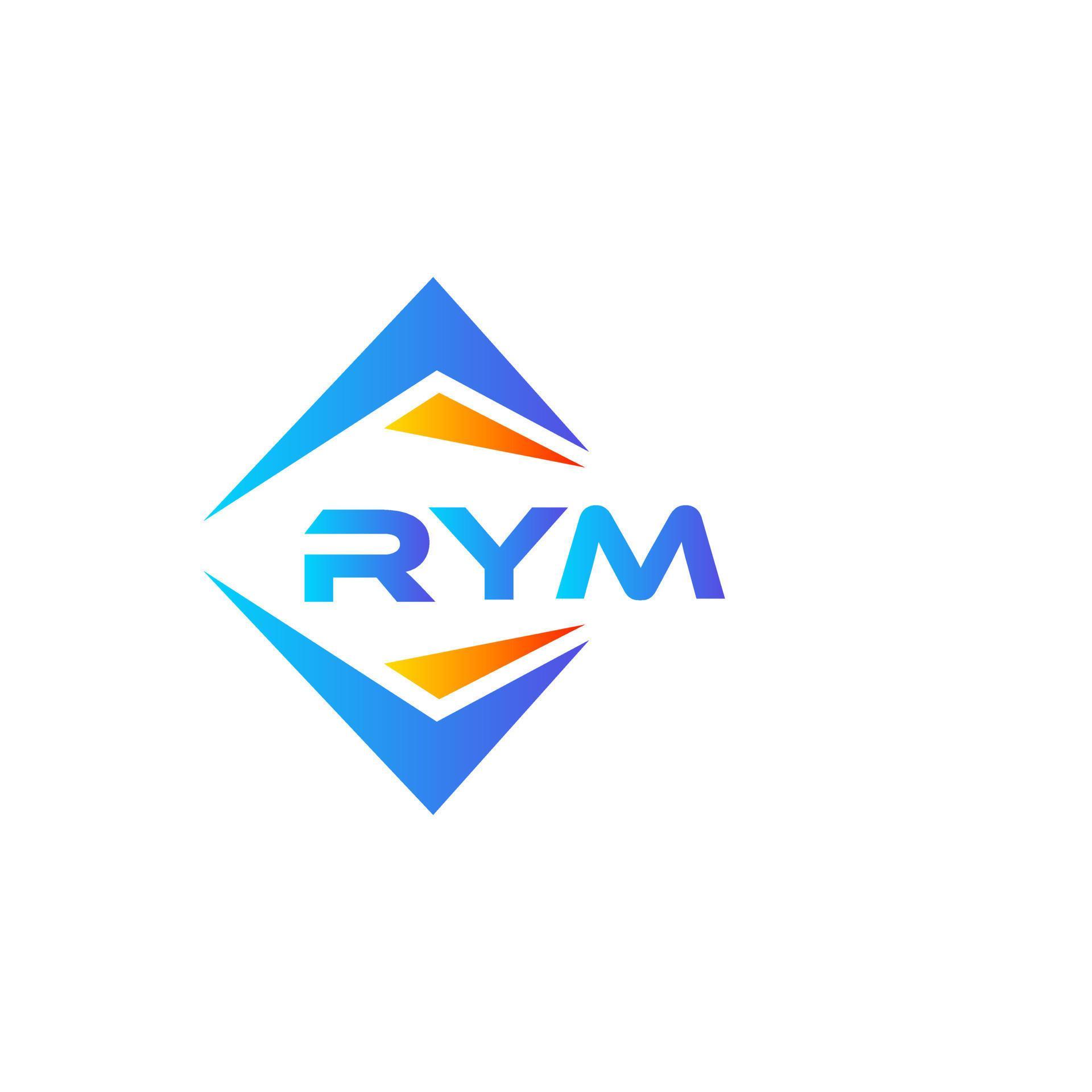 RYM abstract technology logo design on white background. RYM creative initials letter logo ...