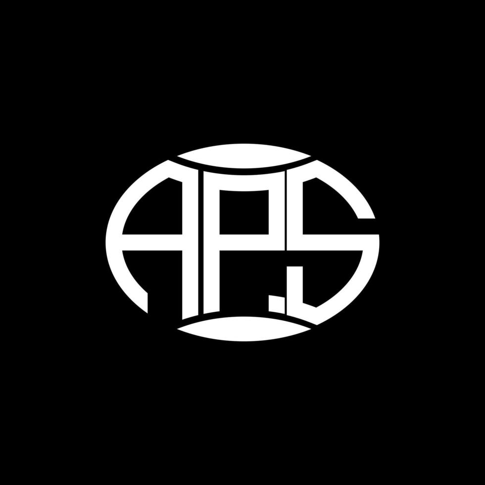 diseño de logotipo de círculo de monograma abstracto aps sobre fondo ... diseño de logotipo de círculo de monograma abstracto aps sobre fondo ...