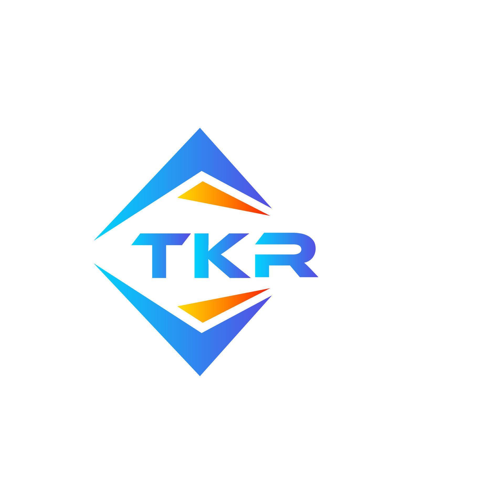 TKR abstract technology logo design on white background. TKR creative ...