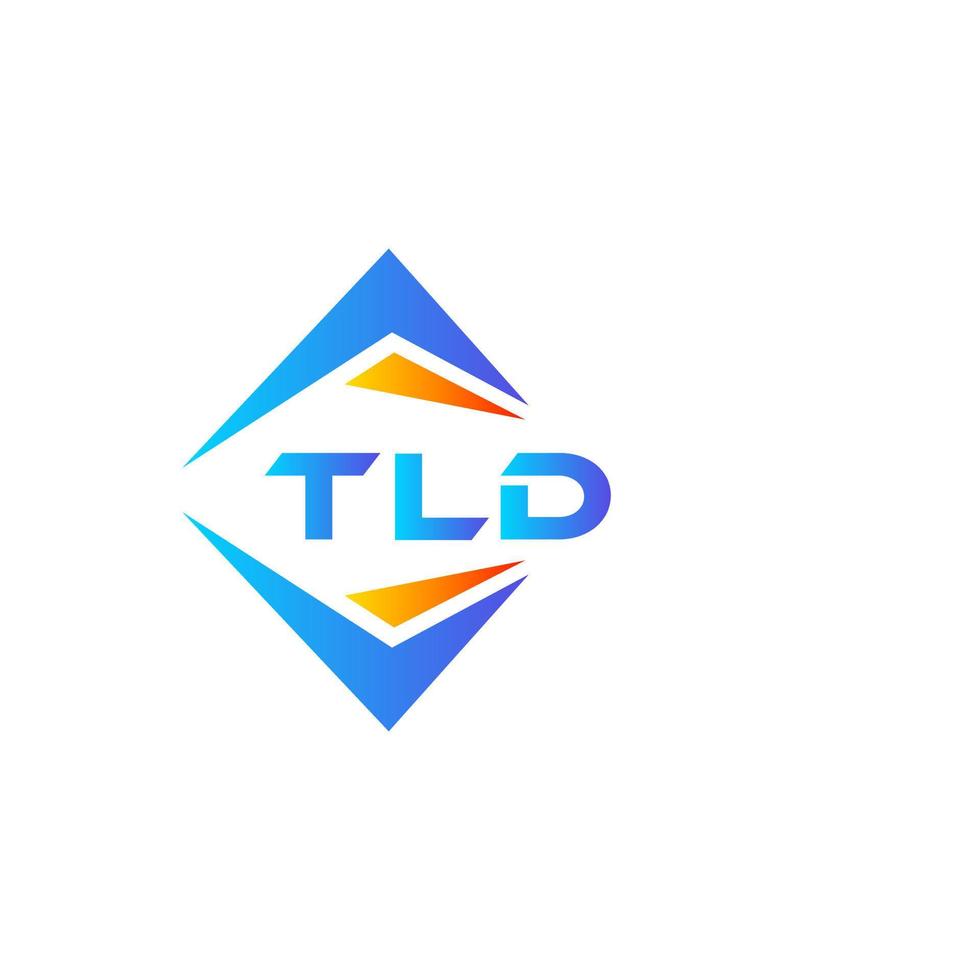 diseño de logotipo de tecnología abstracta tld sobre fondo blanco. concepto de logotipo de letra ...