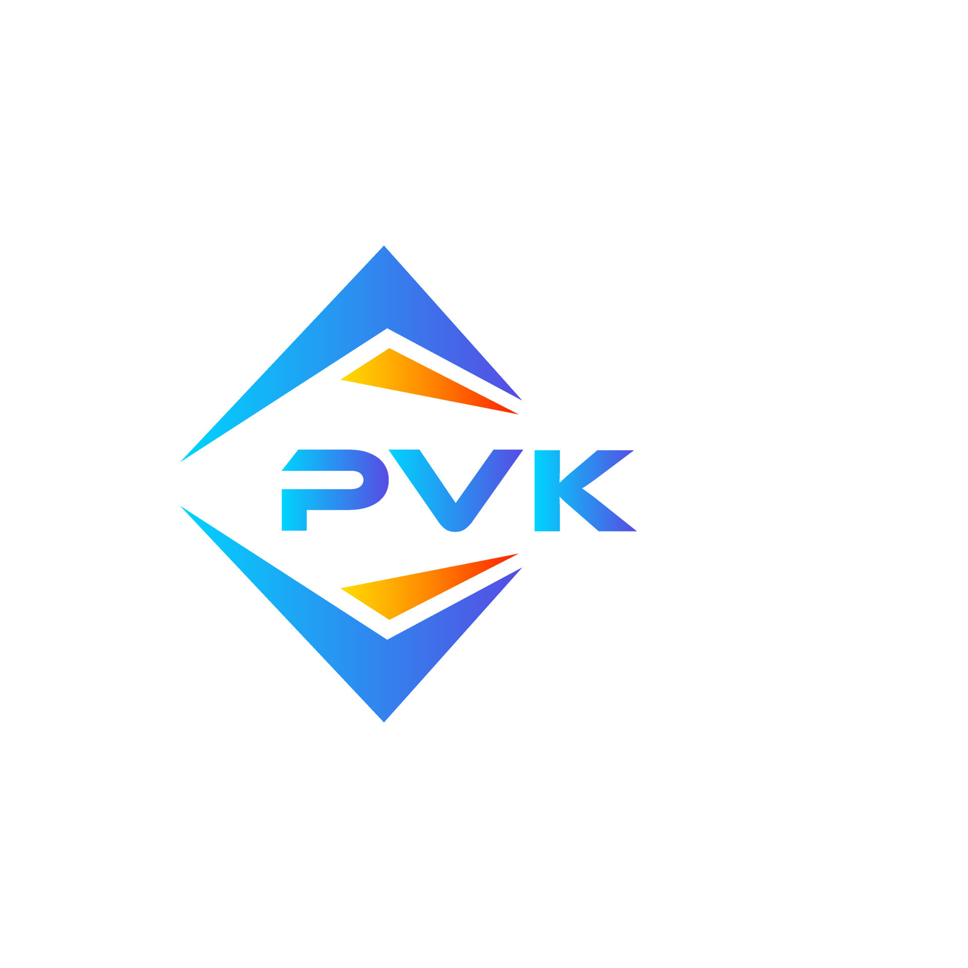 diseño de logotipo de tecnología abstracta pvk sobre fondo blanco. pvk creative iniciales carta ...