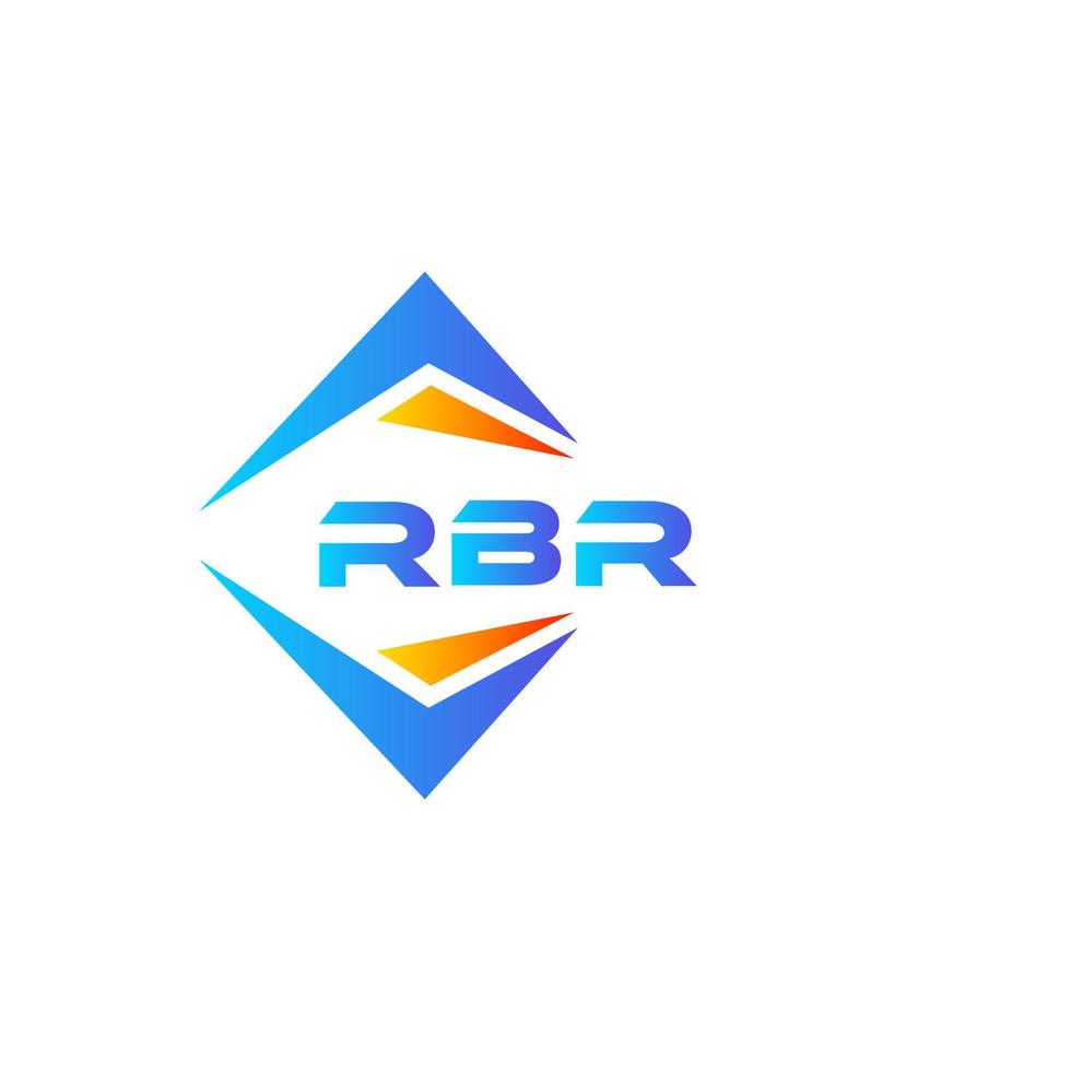 Diseño de logotipo de tecnología abstracta rbr sobre fondo blanco. concepto de logotipo de letra ...