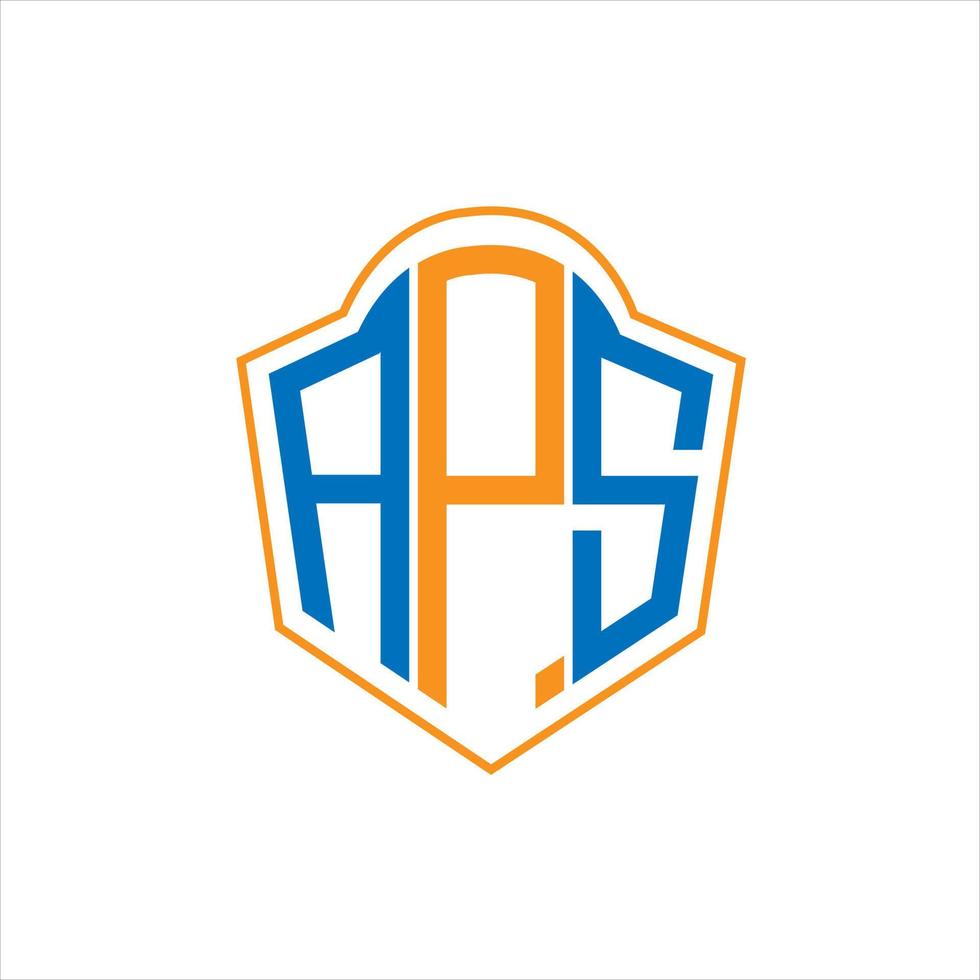 aps diseño de logotipo de escudo de monograma abstracto sobre fondo ... aps diseño de logotipo de escudo de monograma abstracto sobre fondo ...