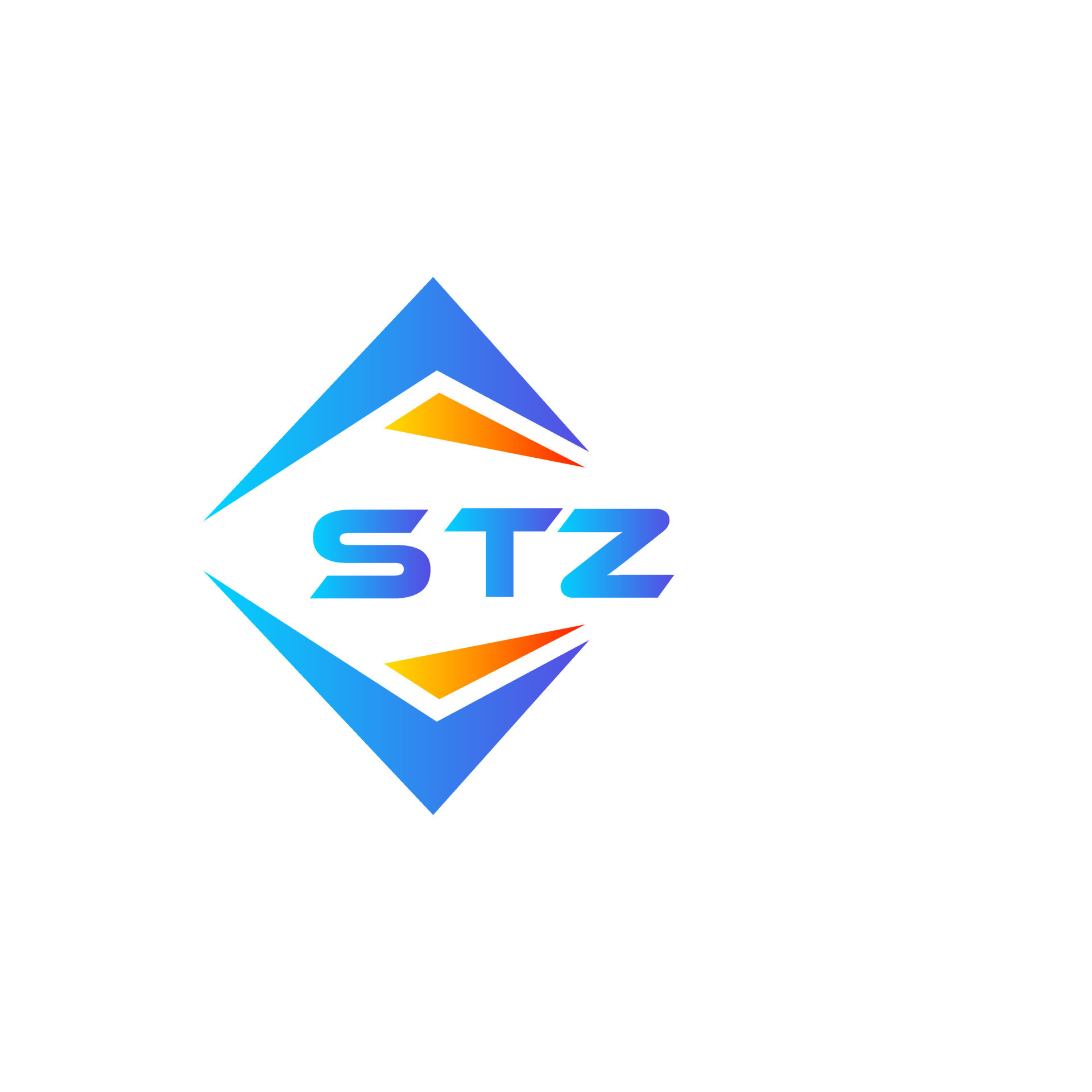 stz diseño de logotipo de tecnología abstracta sobre fondo blanco. concepto de logotipo de letra ...