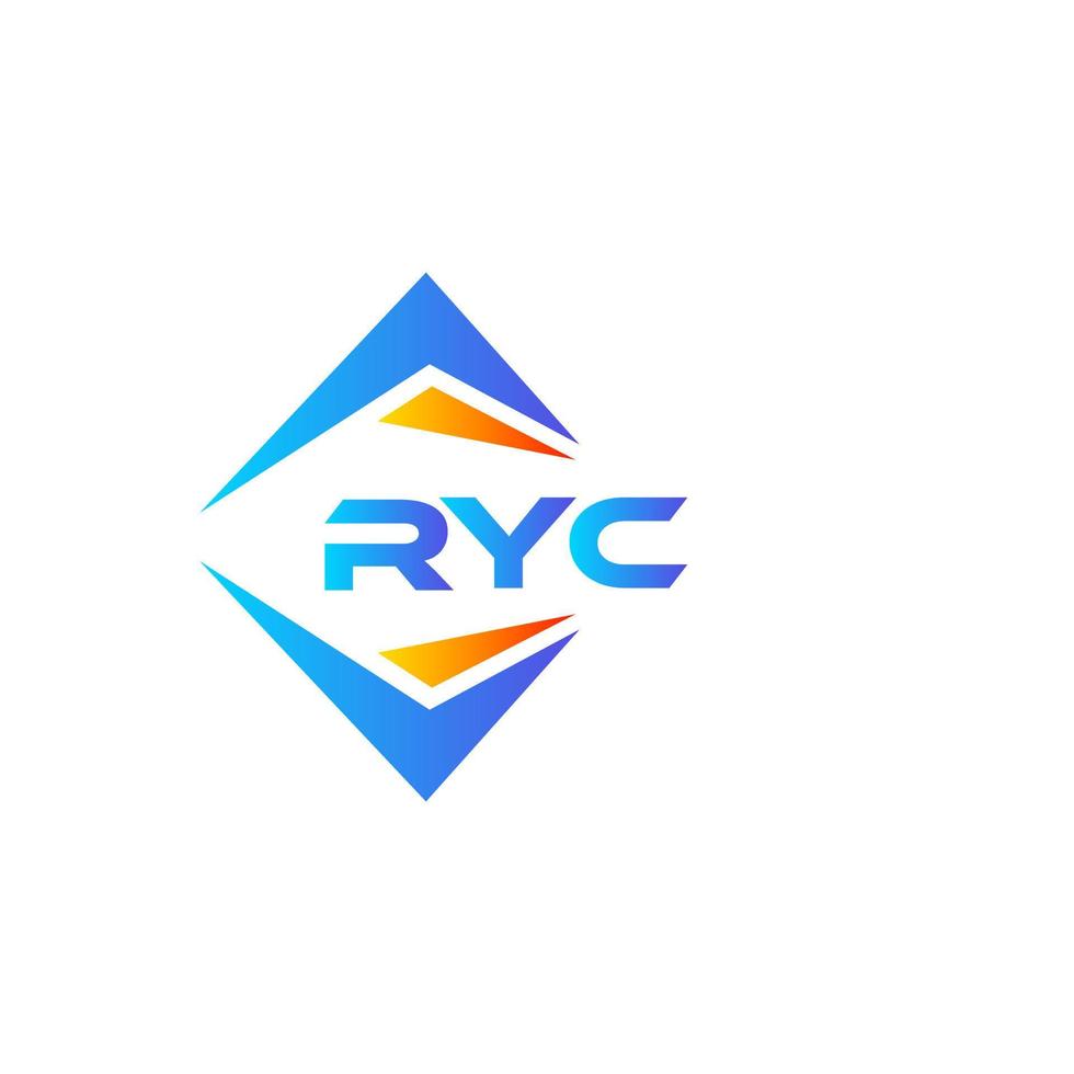 diseño de logotipo de tecnología abstracta ryc sobre fondo blanco. concepto de logotipo de letra ...