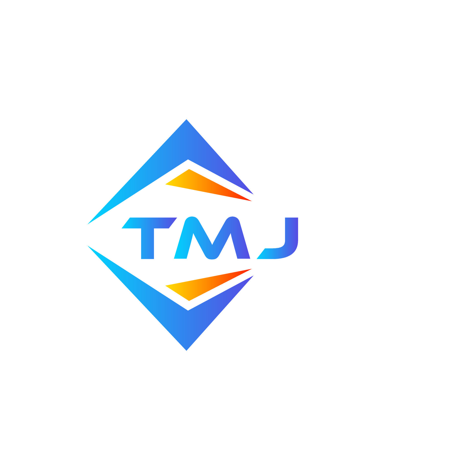 Tmj Abstract Technology Logo Design On White Background Tmj Creative Initials Letter Logo