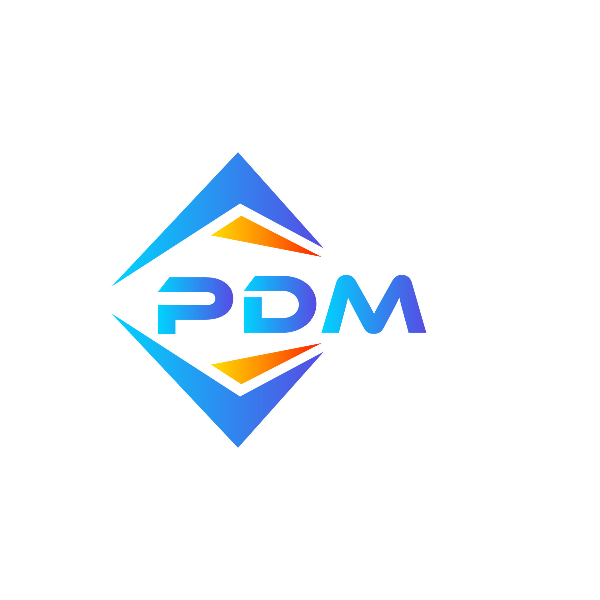 PDM abstract technology logo design on white background. PDM creative ...