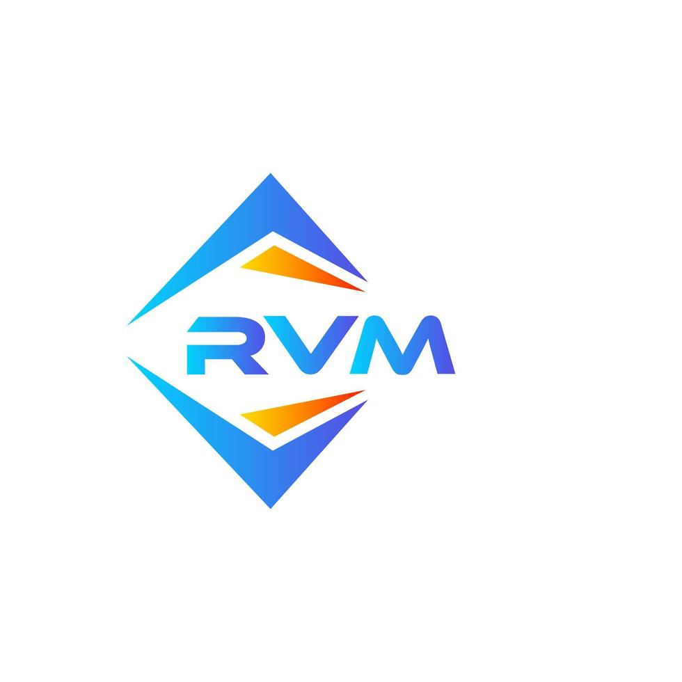 diseño de logotipo de tecnología abstracta rvm sobre fondo blanco. concepto de logotipo de letra ...